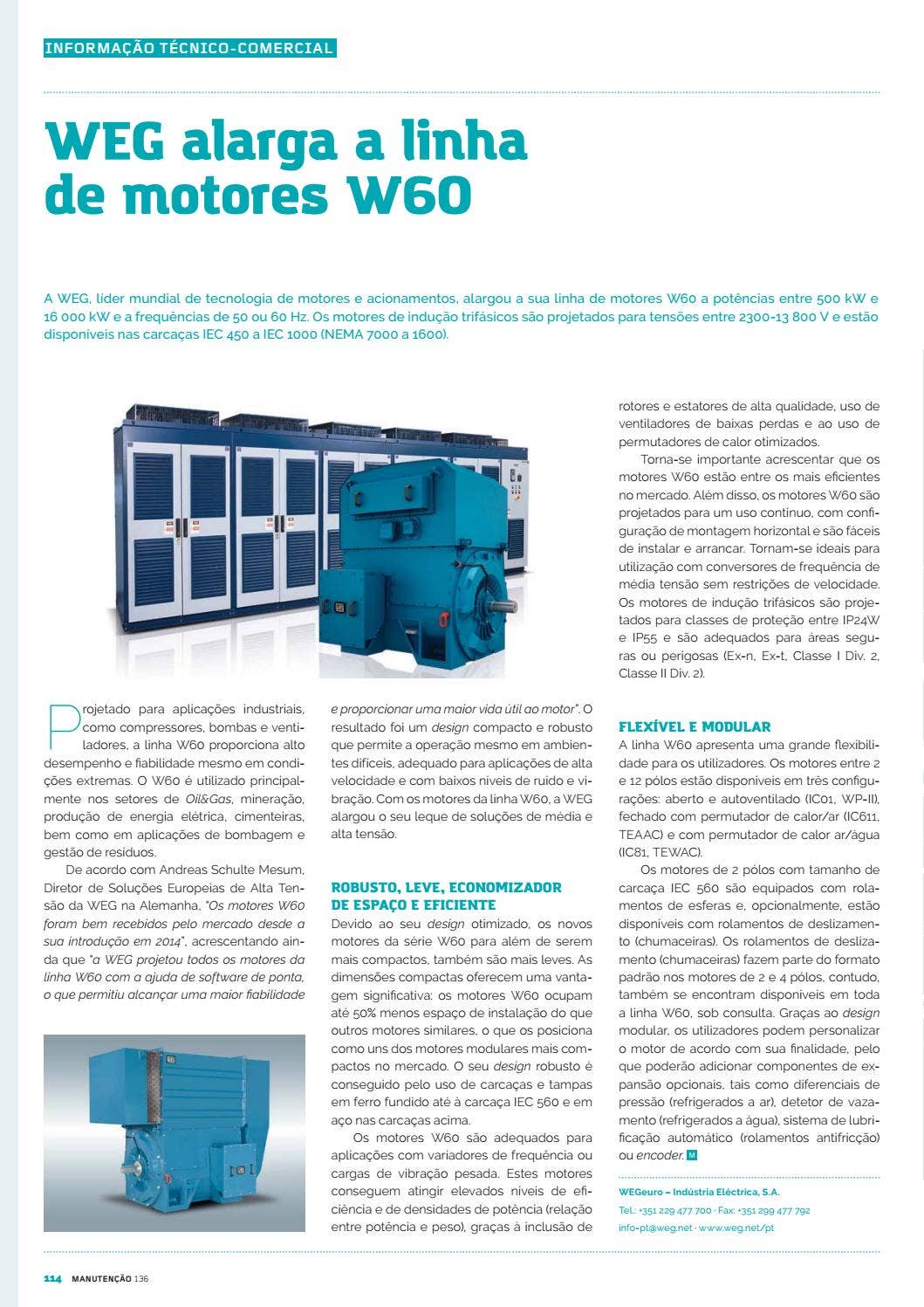 WEG alarga a linha de motores W60 by cie - Issuu