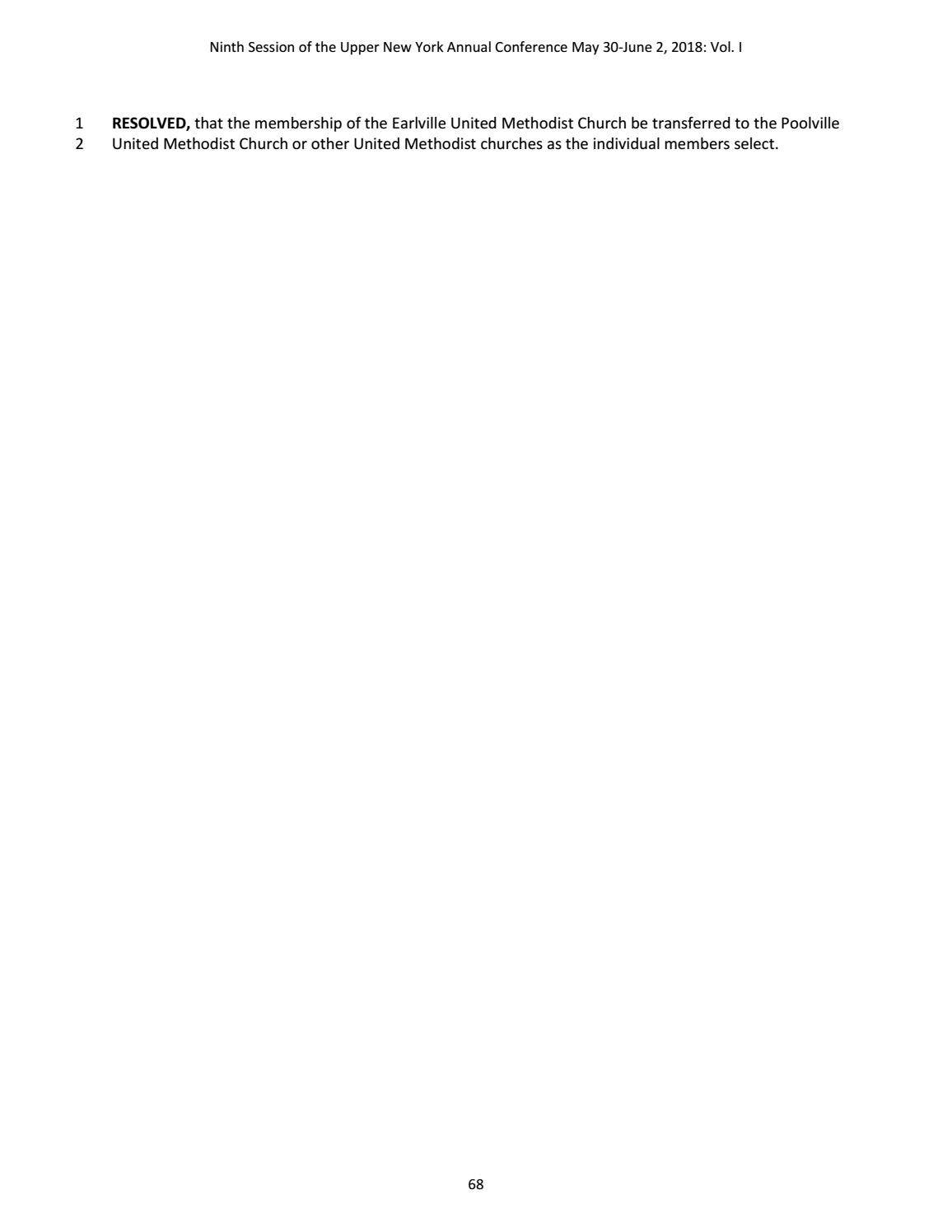 2018 Upper New York Conference Journal, Volume I by Upper New York ...