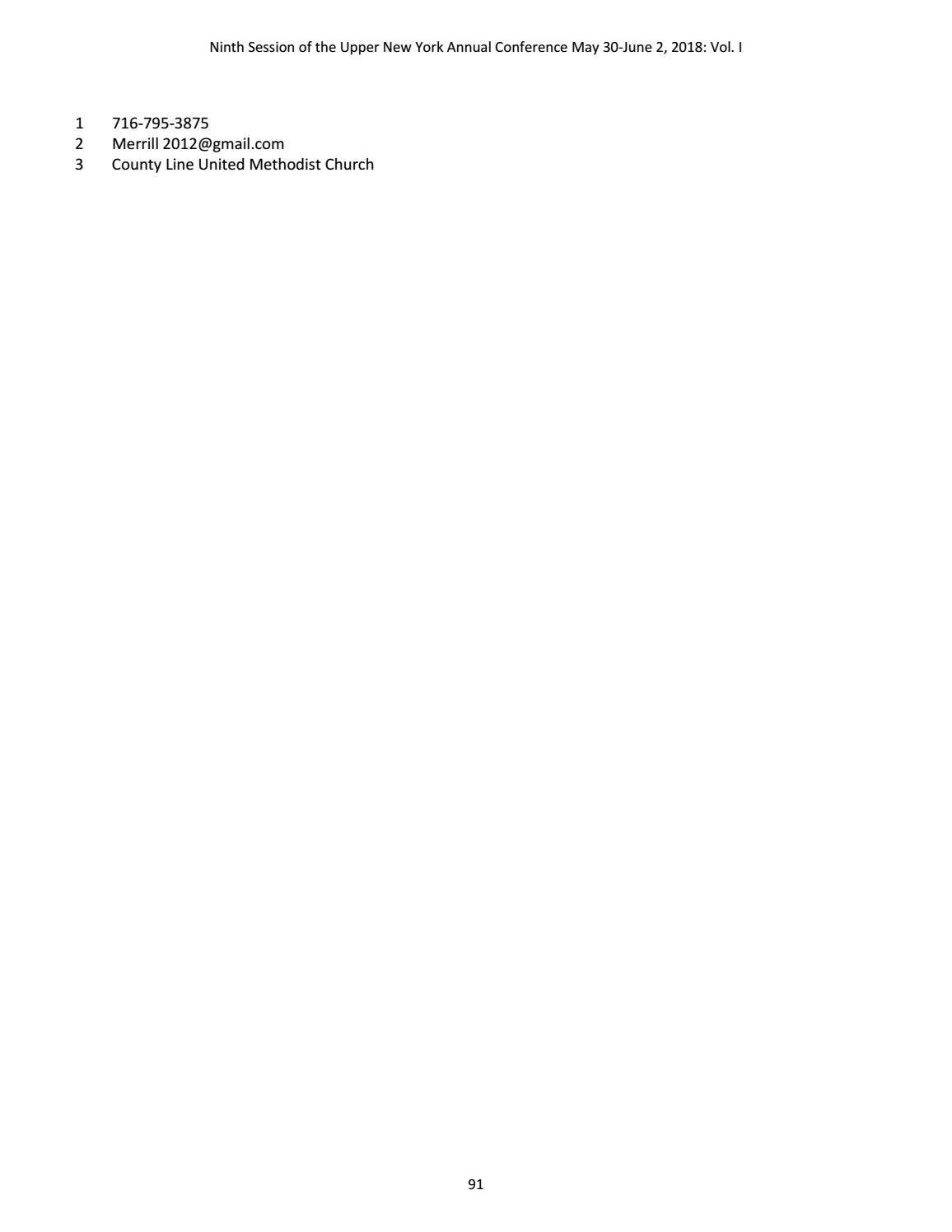 2018 Upper New York Conference Journal, Volume I by Upper New York ...