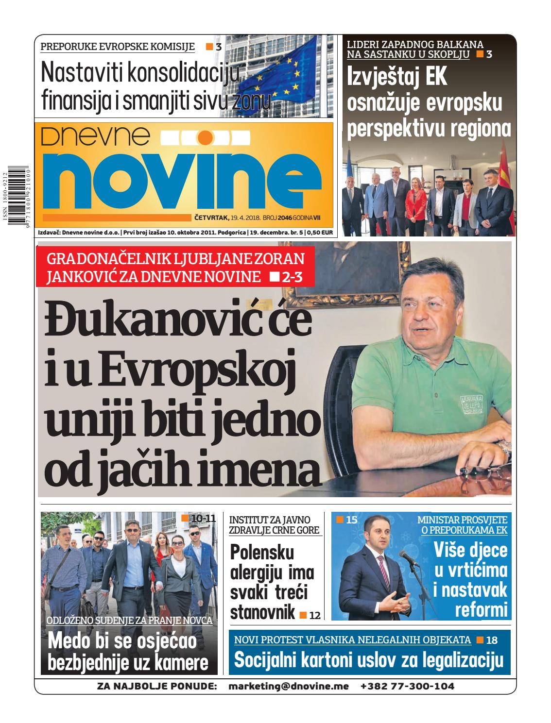 Dnevne novine 19. april 2018. by Dnevne Novine - Issuu
