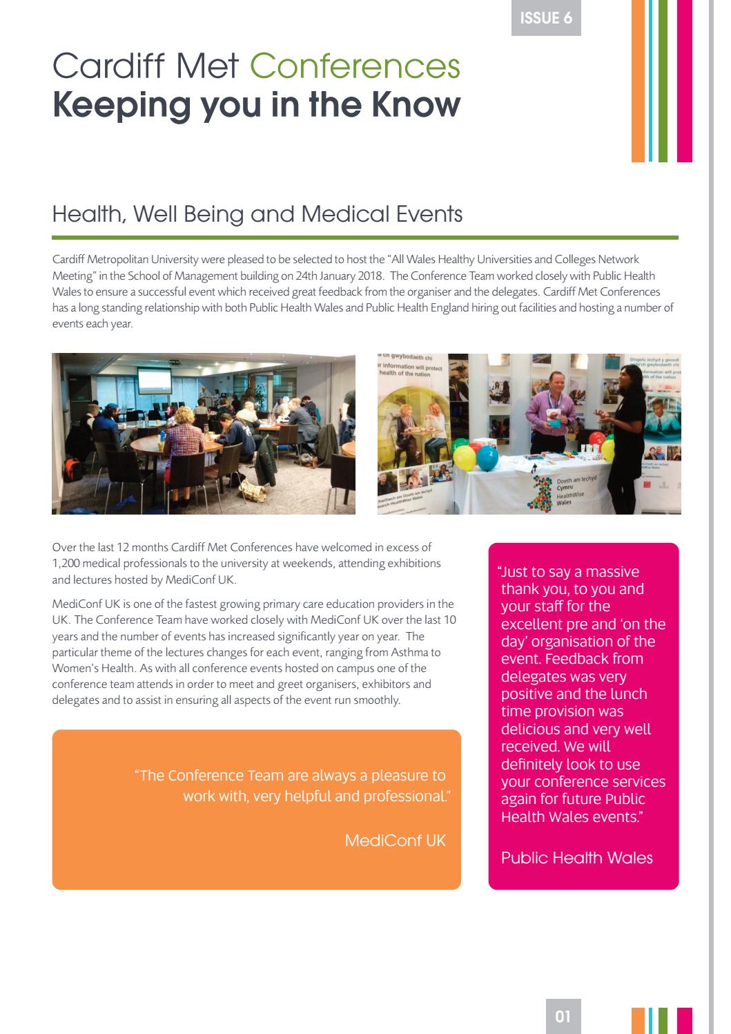 Cardiff Met Conferences Newsletter – Issue 6 by Cardiff Metropolitan ...