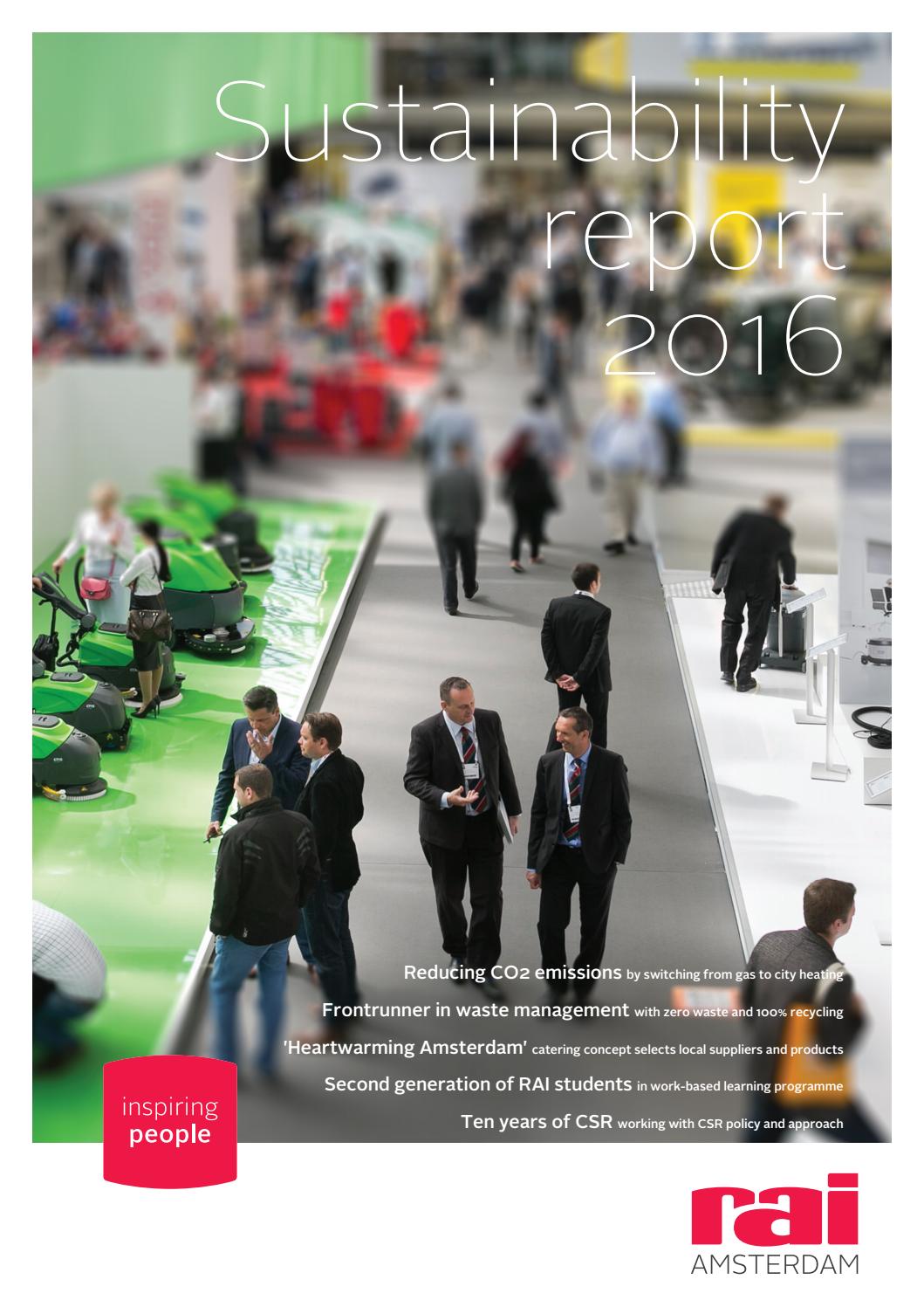 Sustainability report rai 2016(4) by RAI Amsterdam - Issuu