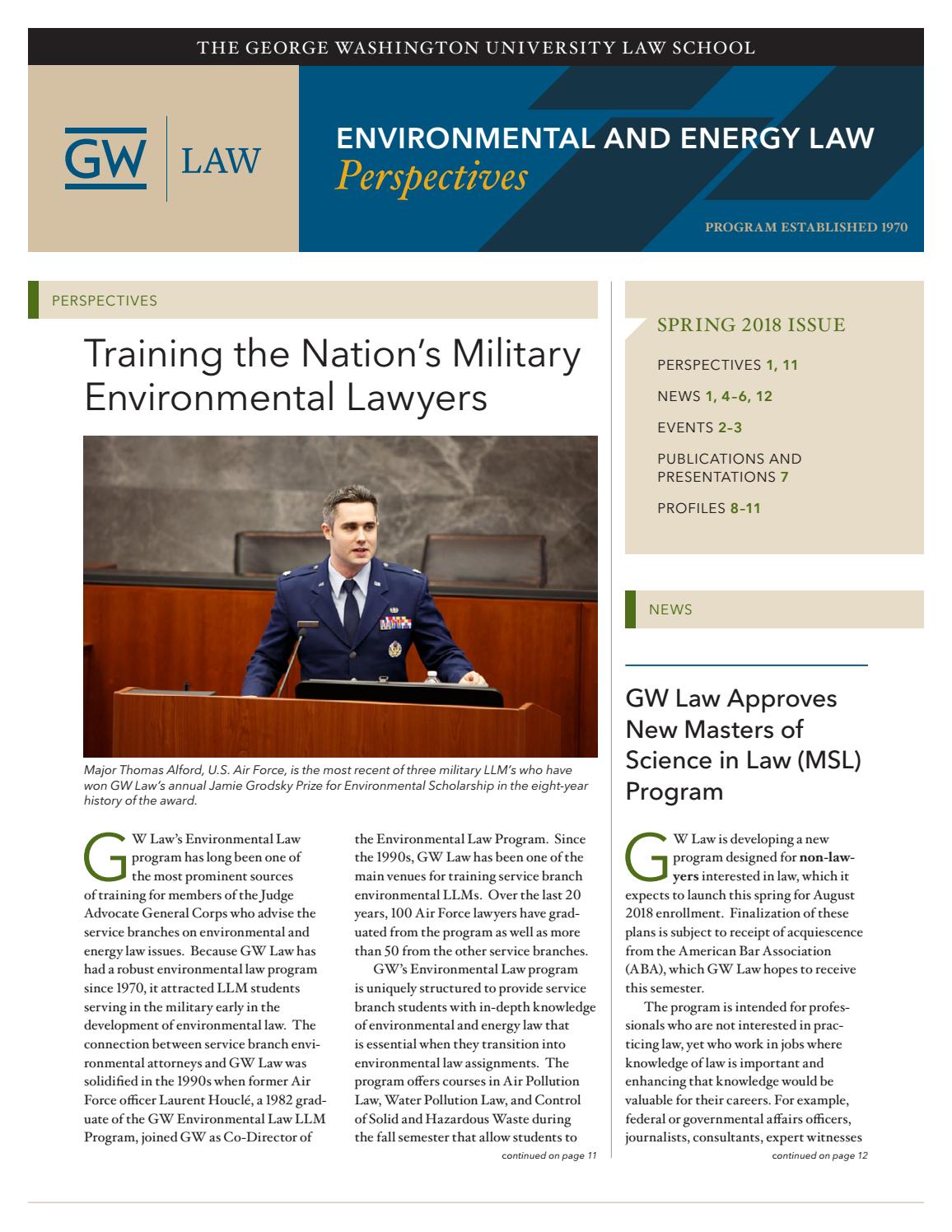 Environmental newsletter spring '18 by The George Washington University ...