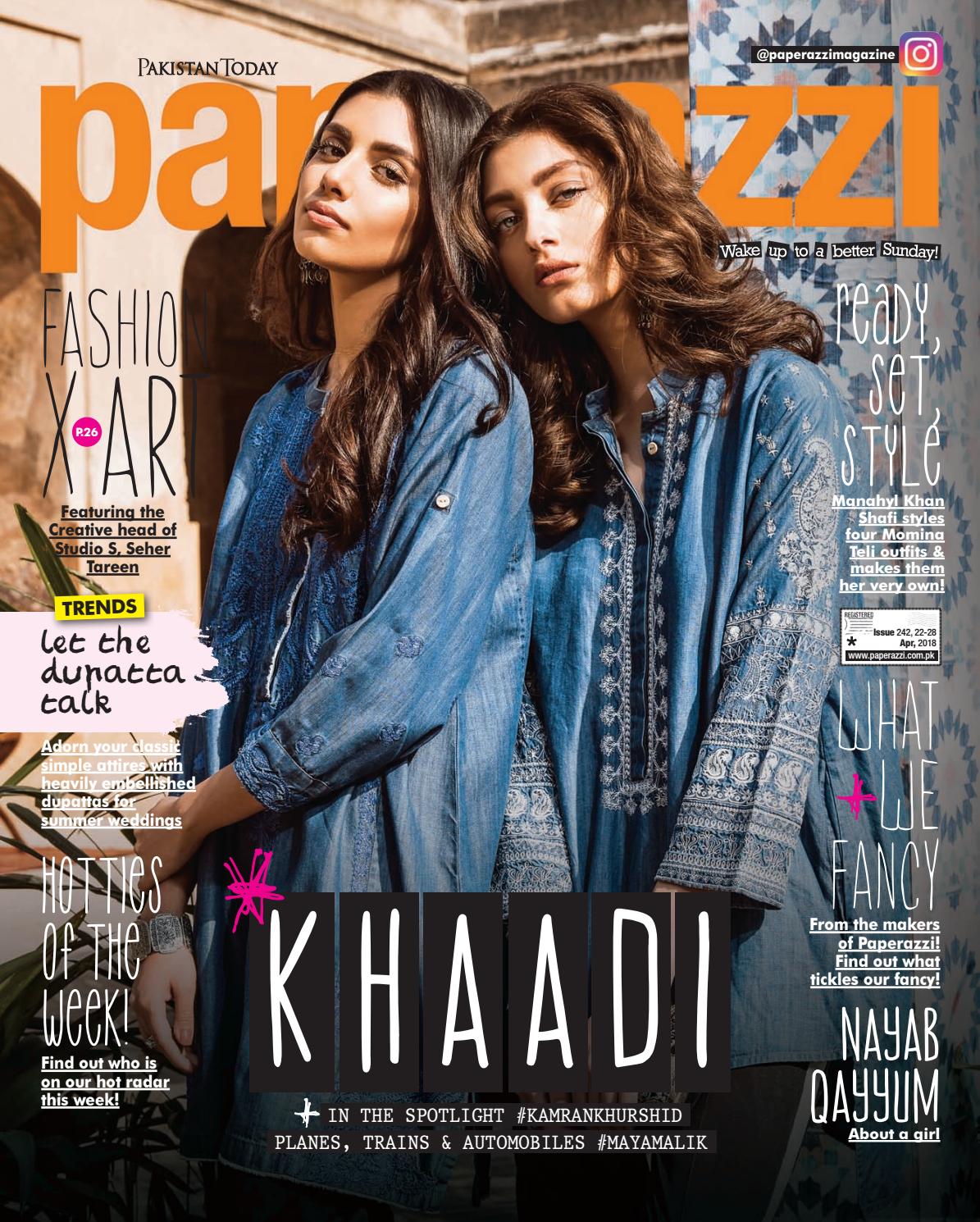 Pakistan today paperazzi issue 242 april 18th, 2018 cover khaadi by ...