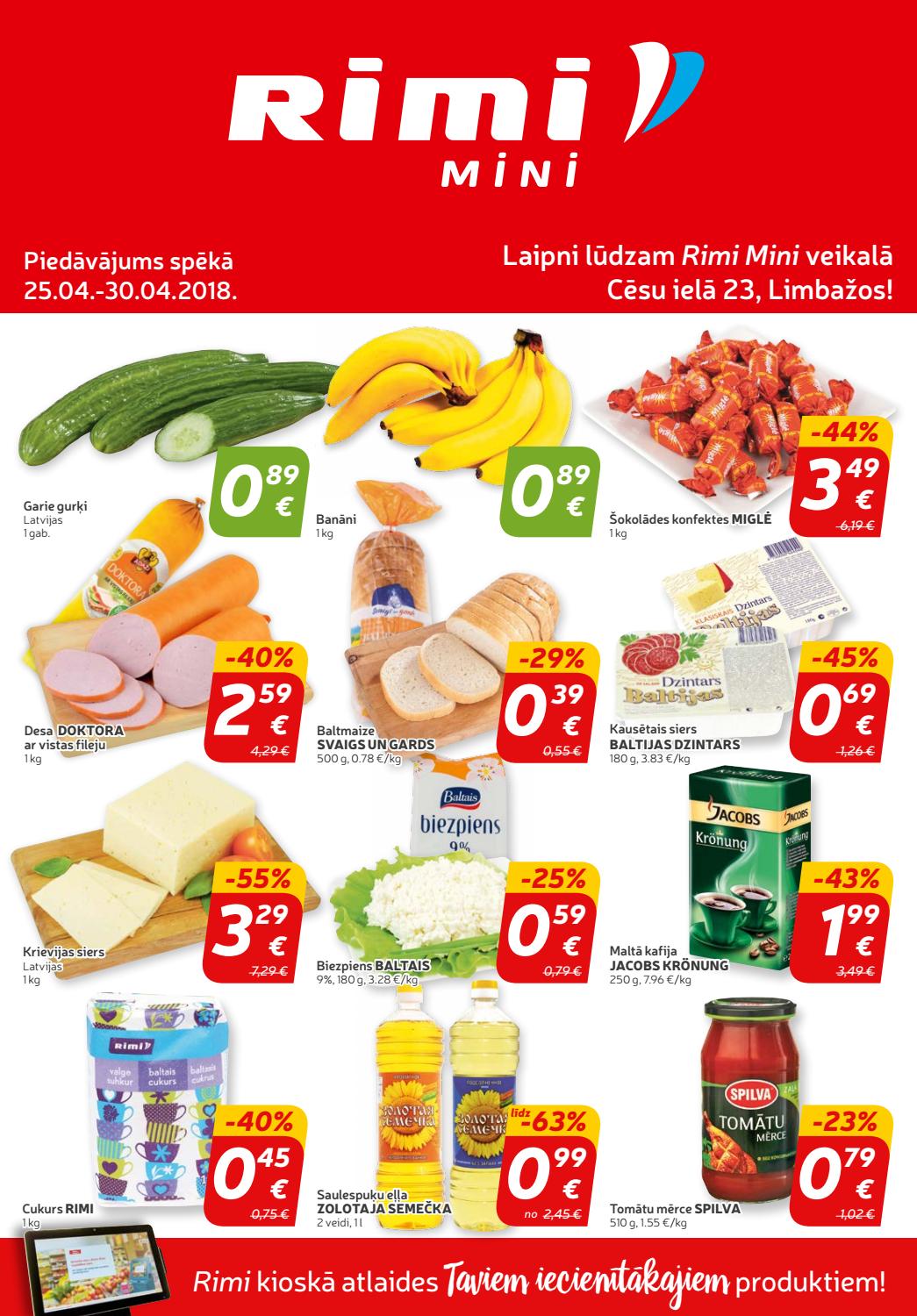Rimi Mini Limbaži_25.04-30.04.2018. by Rimi - Issuu