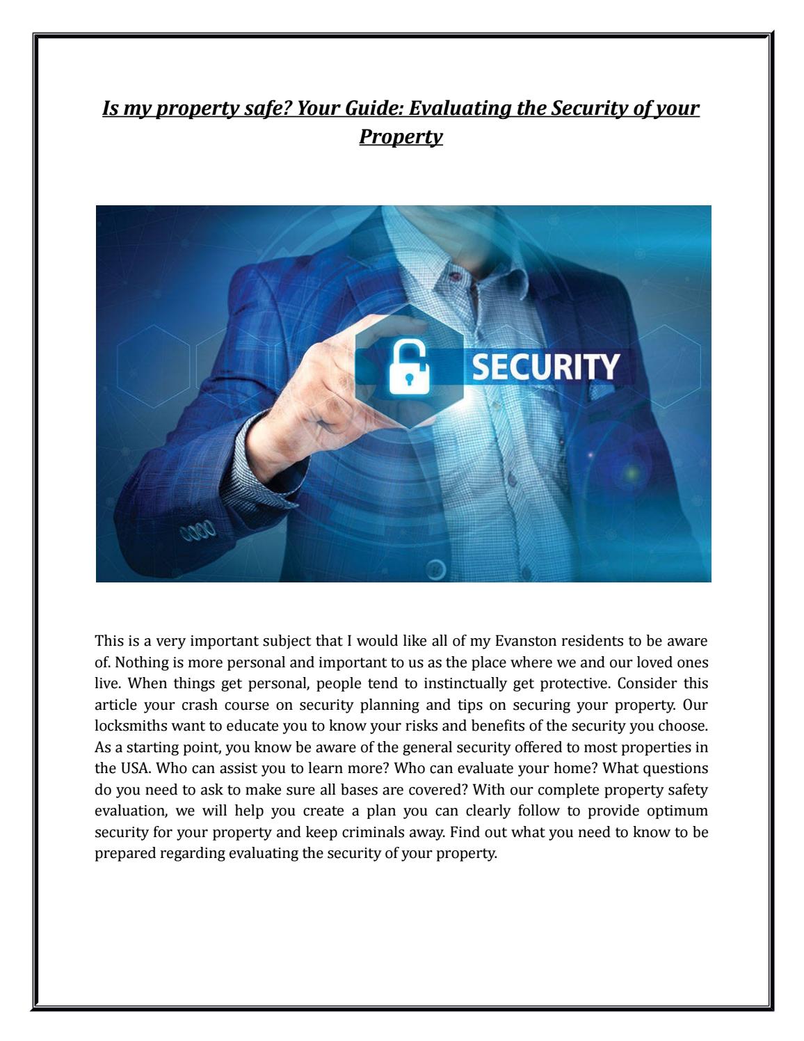 Is my property safe? Your Guide: Evaluating the Security of your ...