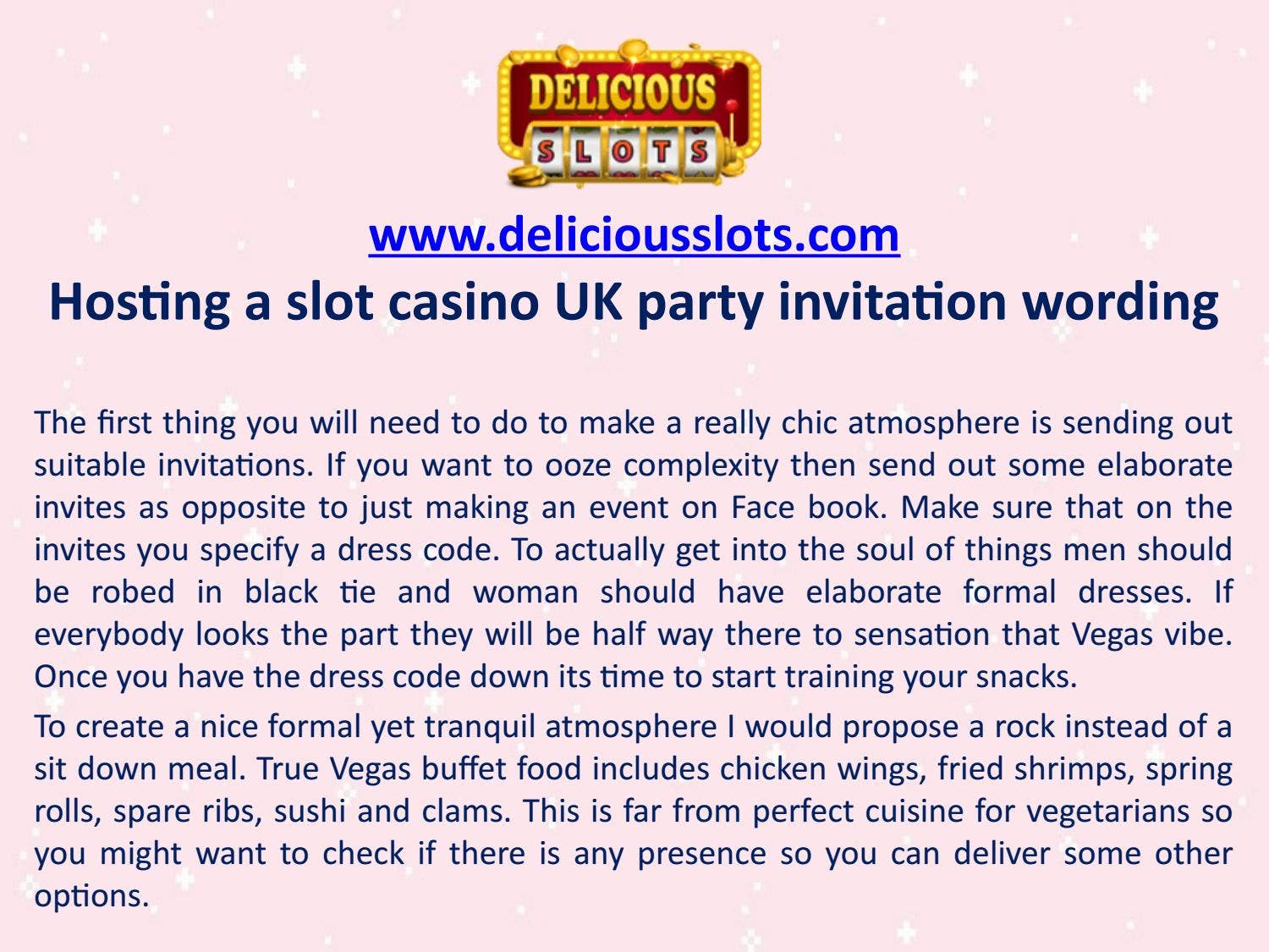 Hosting a slot casino uk party invitation wording by Summay Sanga - Issuu