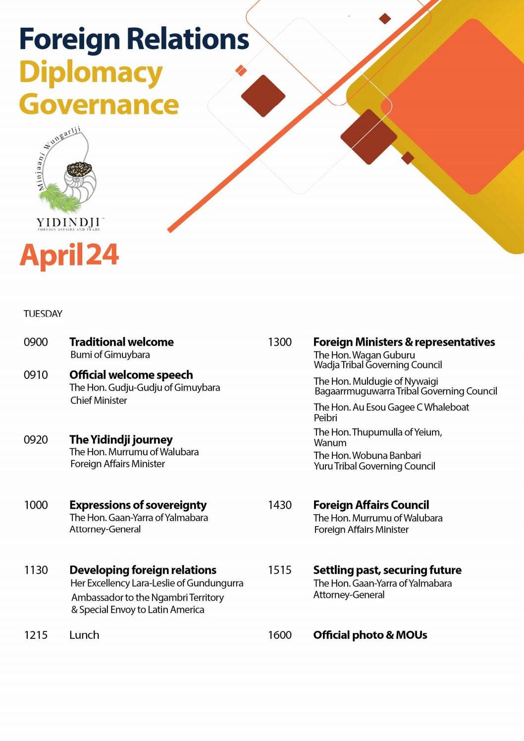 Foreign relations diplomacy and governance summit 2018 program by ...