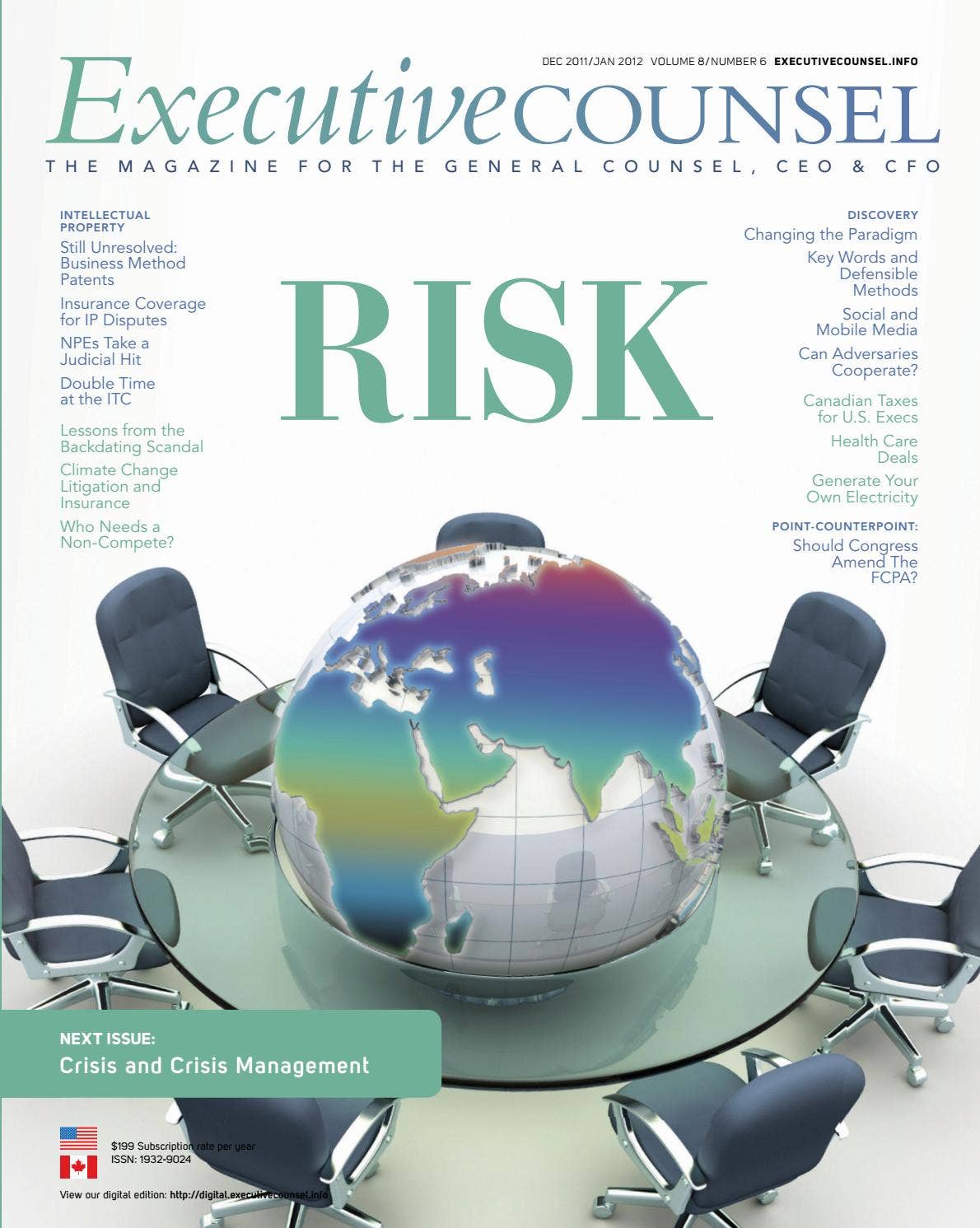 Today's General Counsel (Formerly Executive Counsel), V8 N6, December ...