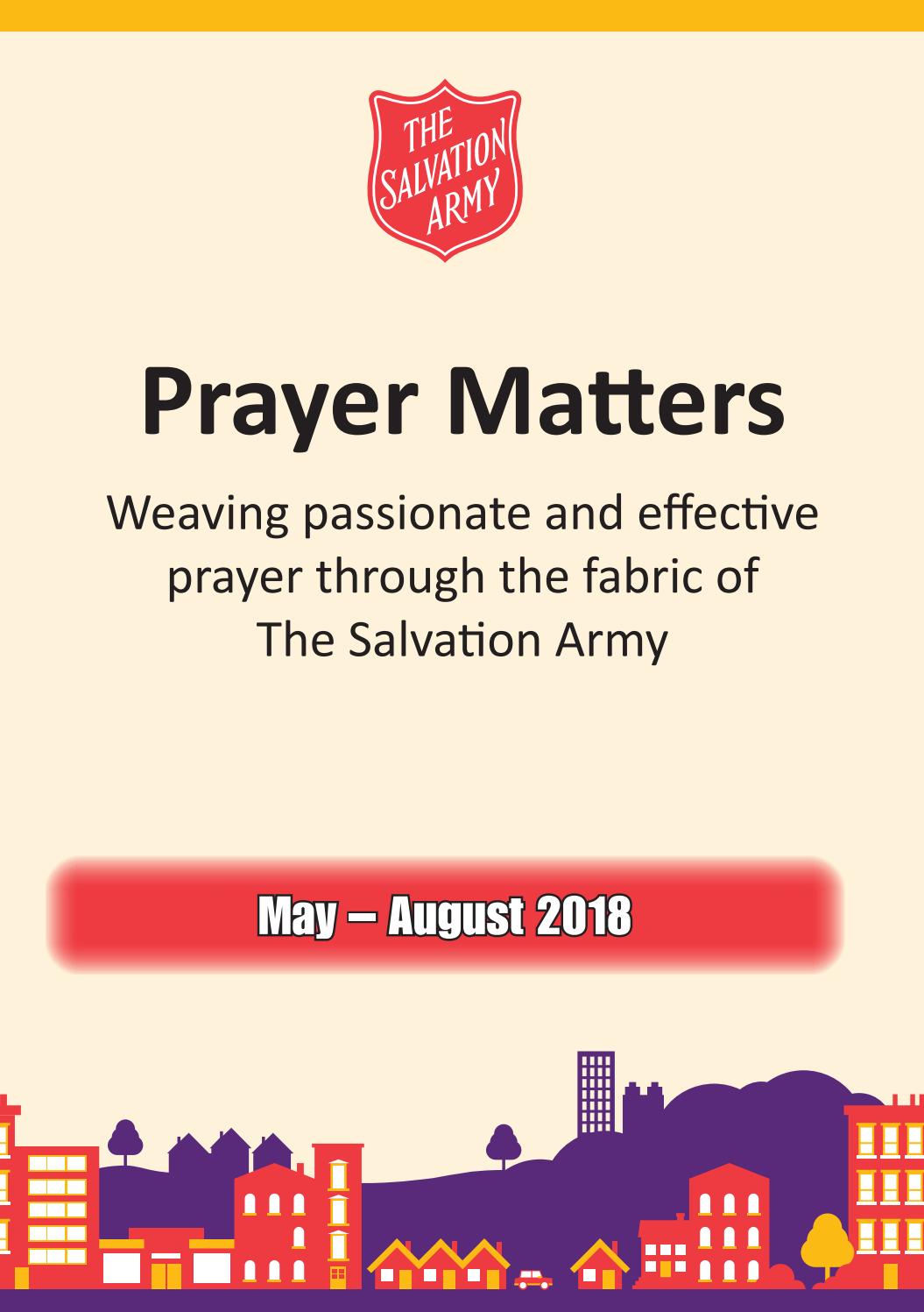 Prayer Matters May-August 2018 Web by The Salvation Army UK and Ireland ...