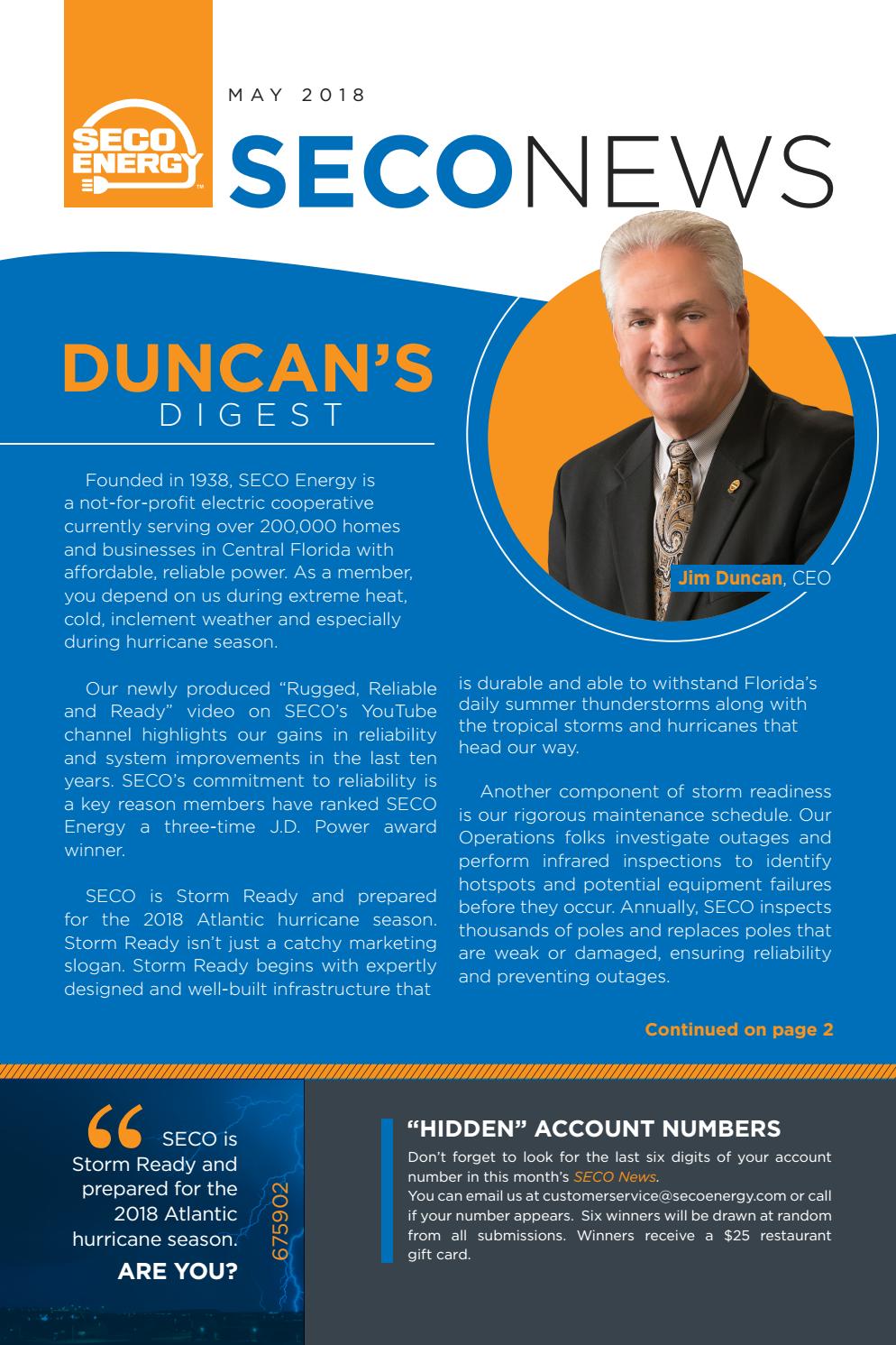 May 2018 SECO News by SECO Energy - Issuu