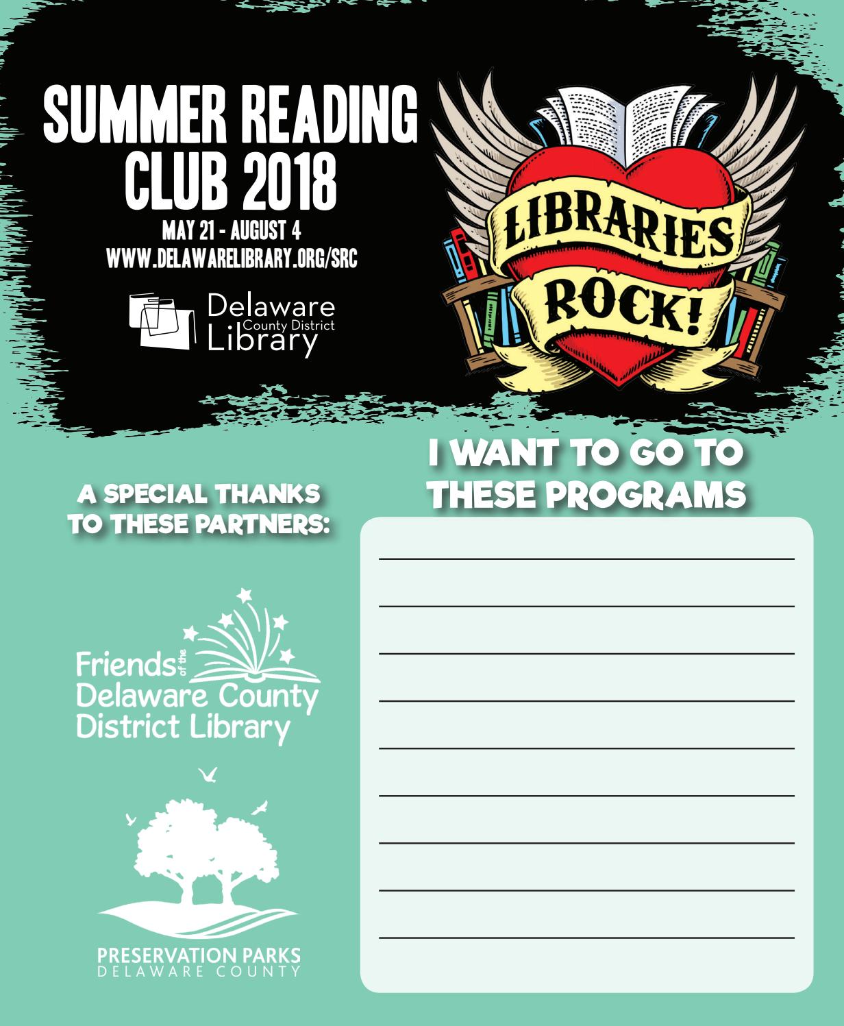 Summer Reading Club Programs by delawarelibrary - Issuu