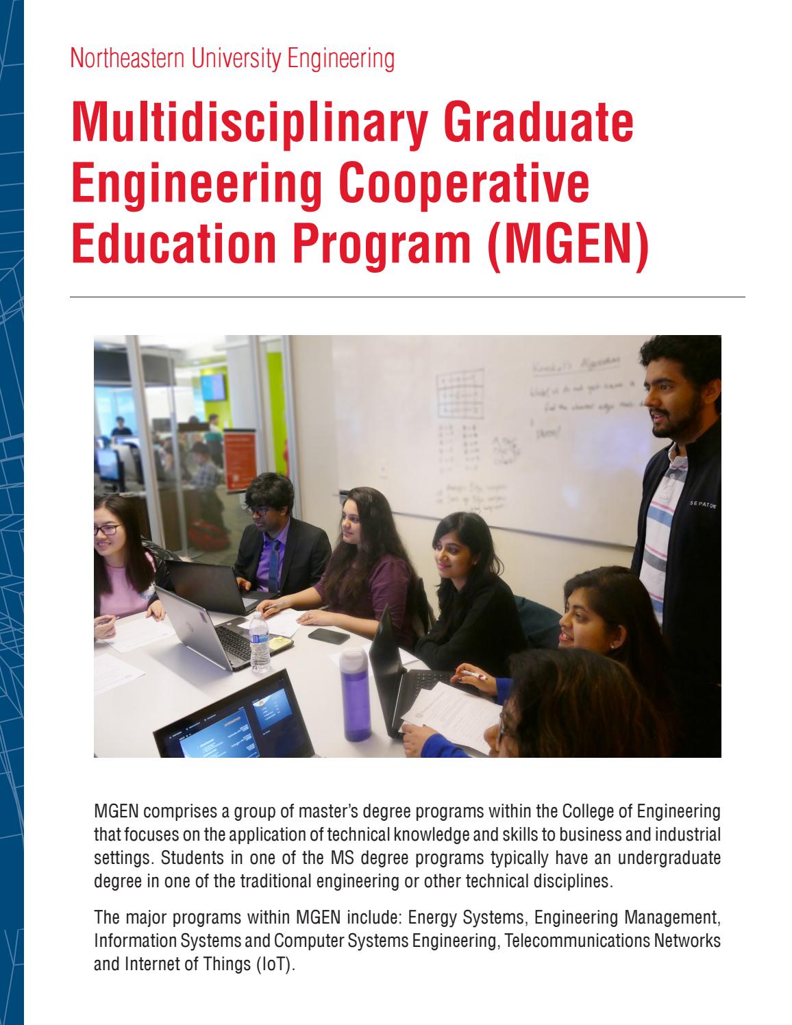 Multidisciplinary Graduate Engineering Cooperative Education Program ...