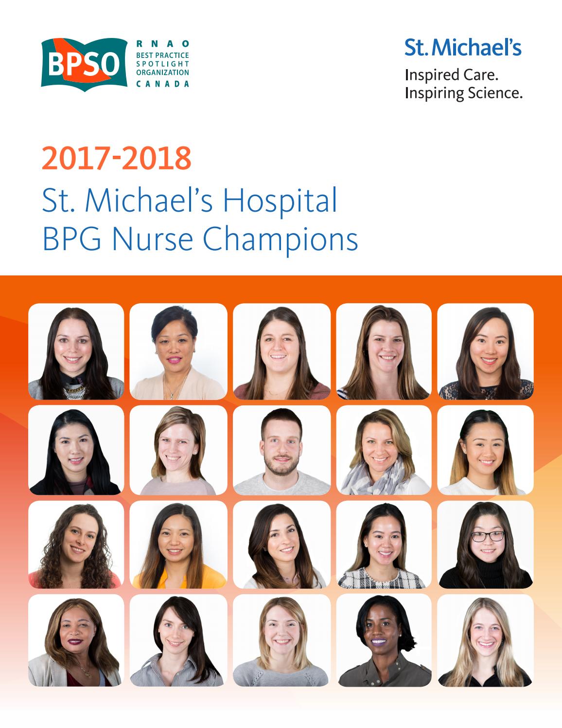 2017-18 St. Michael’s Hospital BPG Nurse Champions by St. Michael's ...