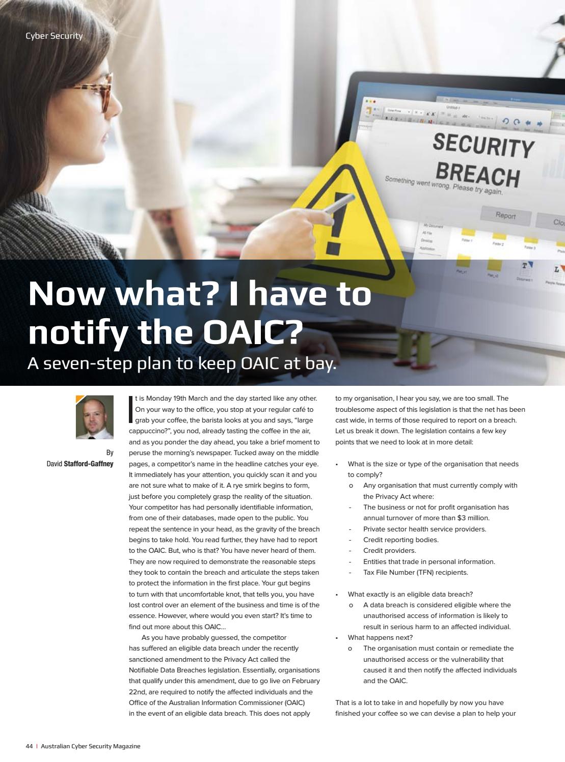 Australian Cyber Security Magazine, ISSUE 4, 2018 by MySecurity ...