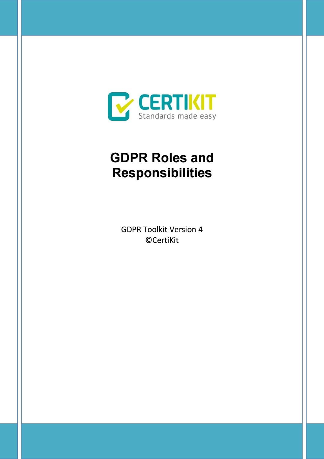 Gdpr doc 02 1 gdpr roles and responsibilities by CertiKit Limited - Issuu