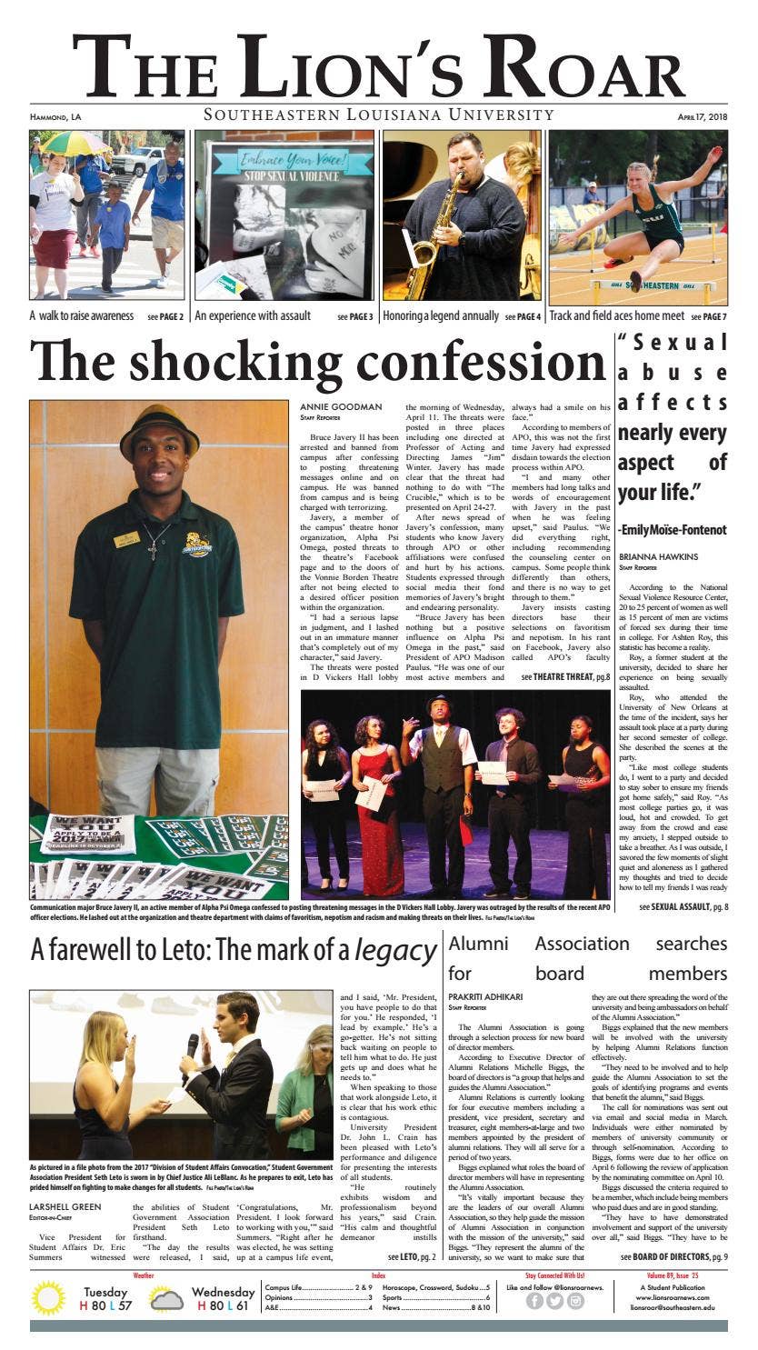 The Lion's Roar 04/17/2018 by The Lion's Roar // Le Souvenir - Issuu