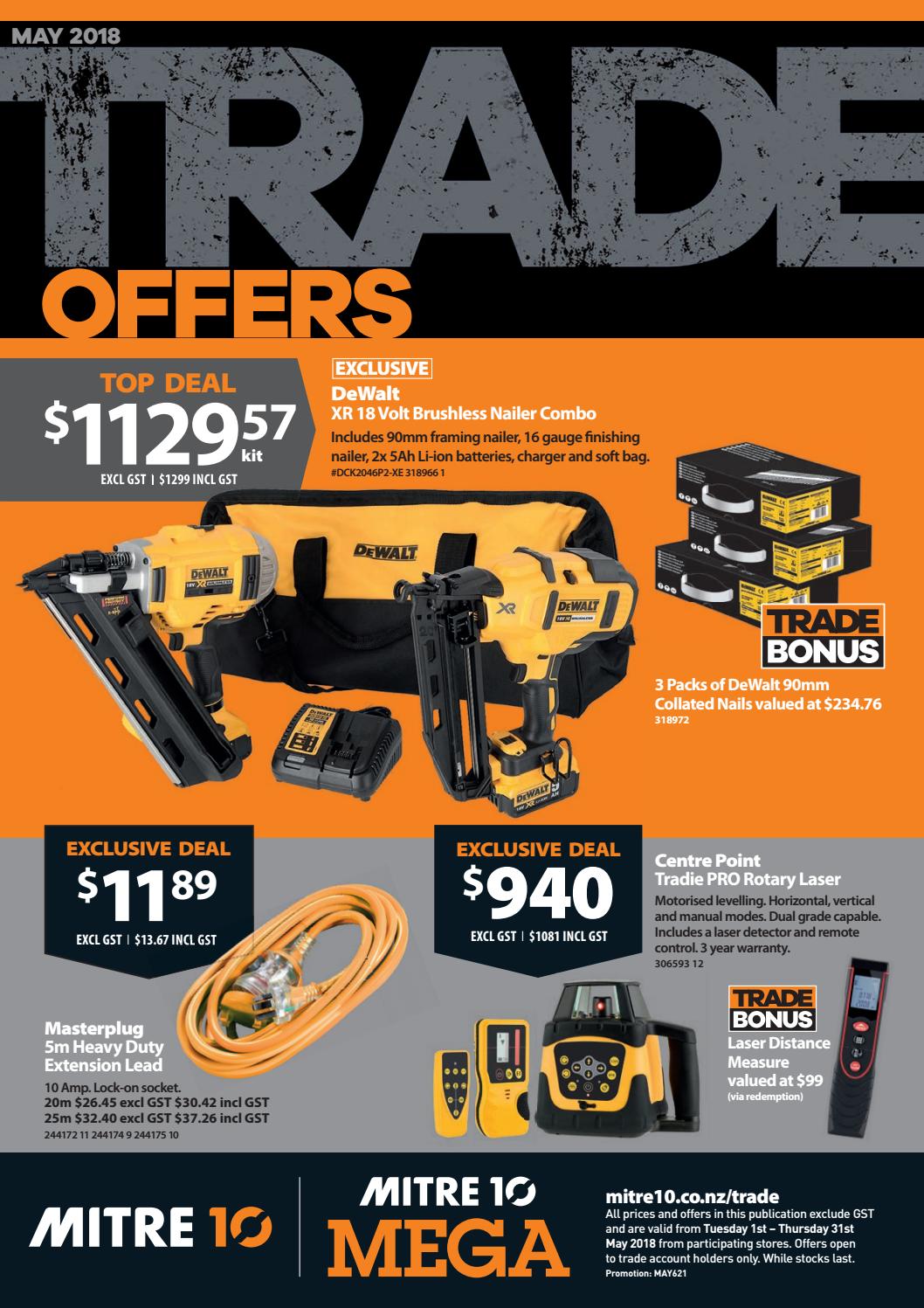 Mitre 10 Trade Offers - May 2018 by Mitre 10 Trade - Issuu