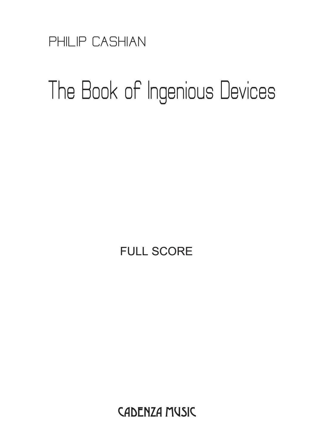 Cashian THE BOOK OF INGENIOUS DEVICES by ScoresOnDemand - Issuu