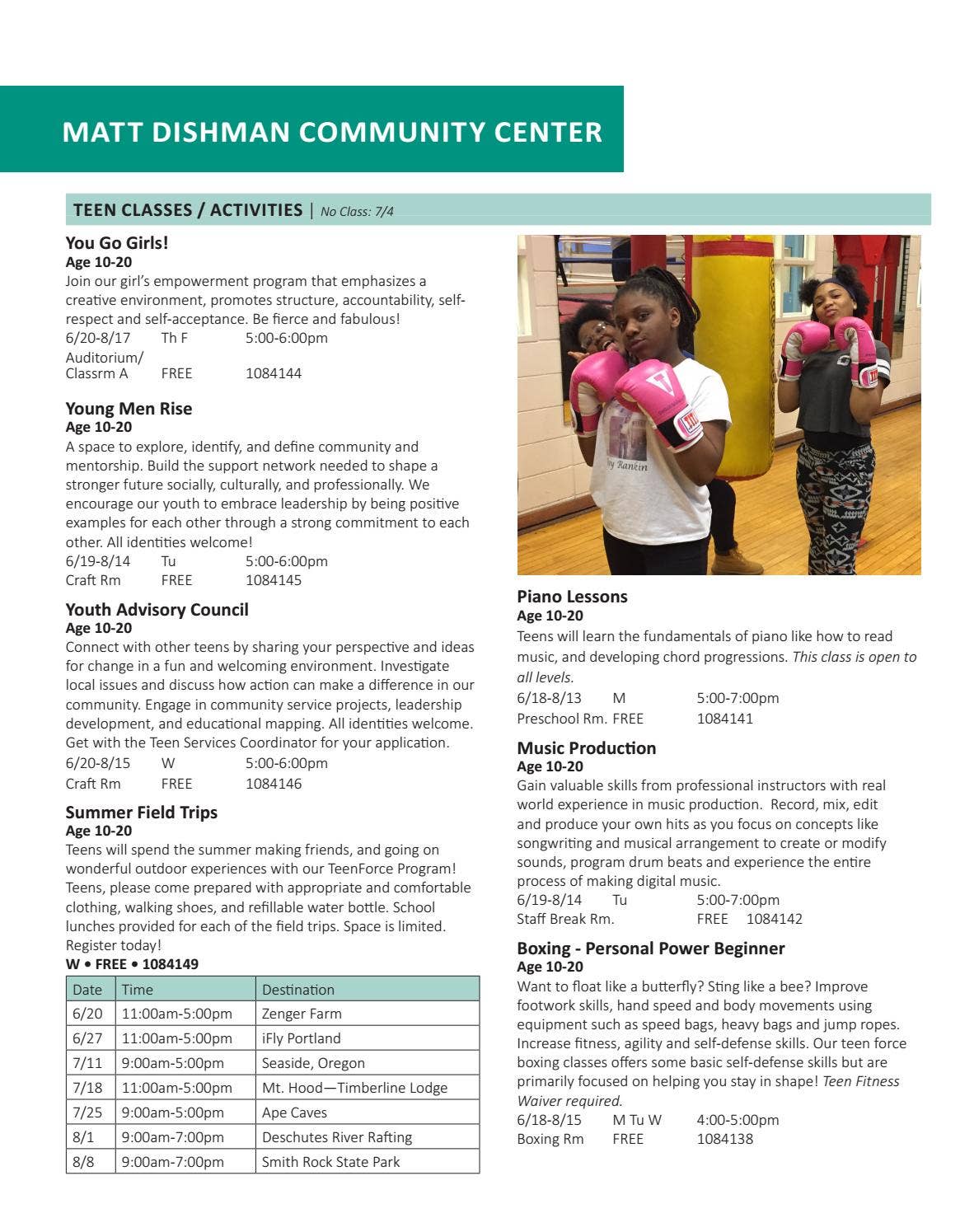 Matt Dishman Community Center - Summer Review 2018 by Portland Parks ...