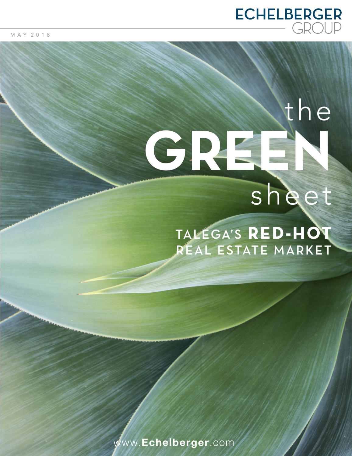 the GREEN sheet | May 2018 by Echelberger Group - Issuu