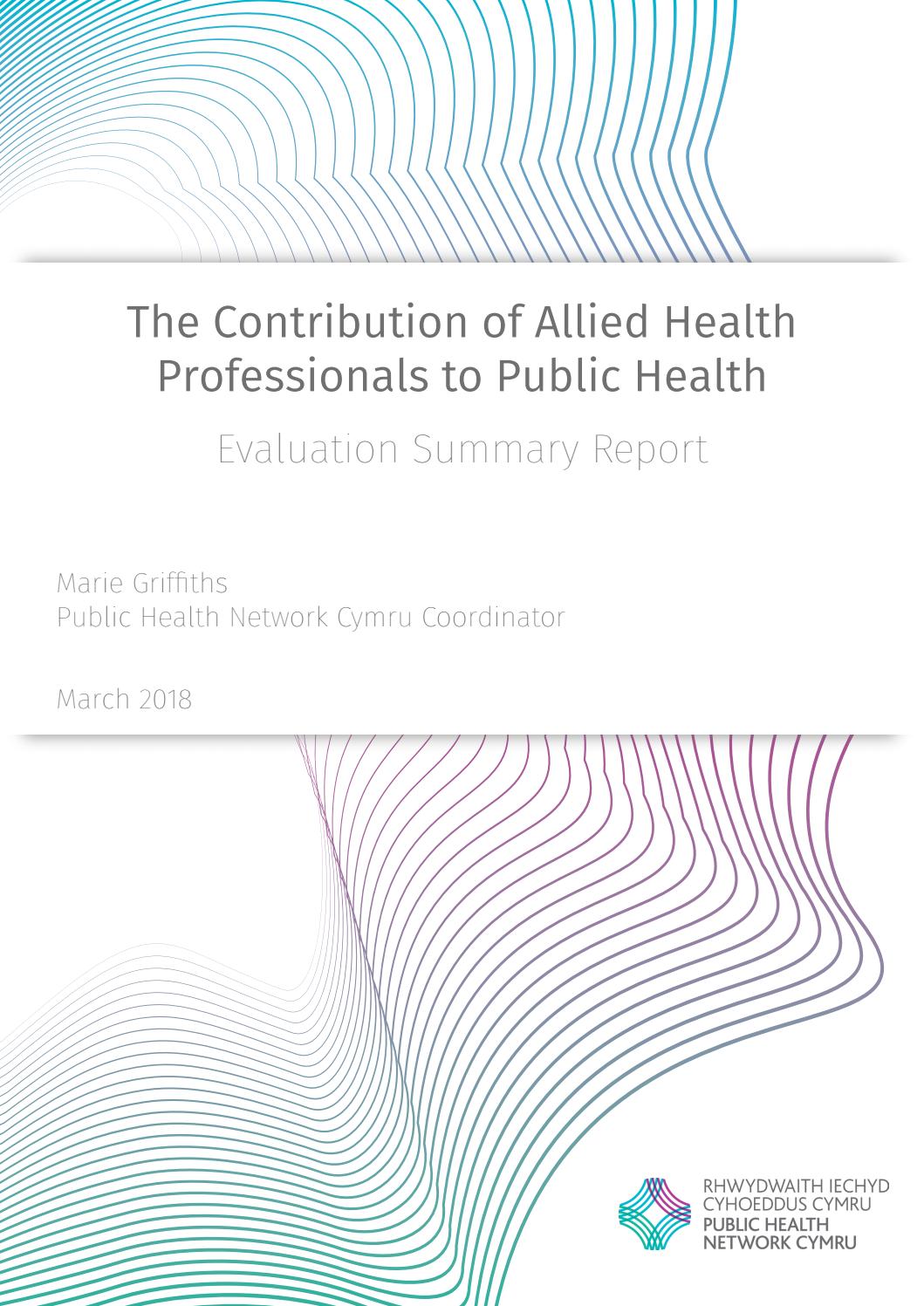 The Contribution of Allied Health Professionals to Public Health ...