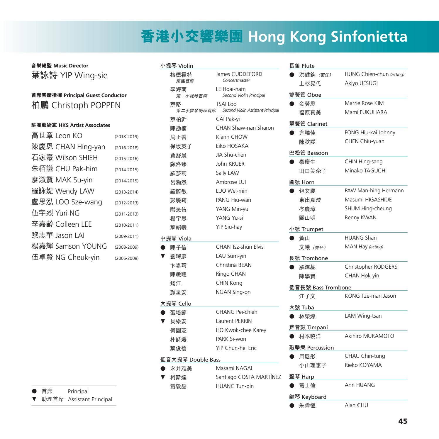 Hong Kong Sinfonietta: 2018/2019 Season Brochure by Hong Kong Sinfonietta Limited - Issuu