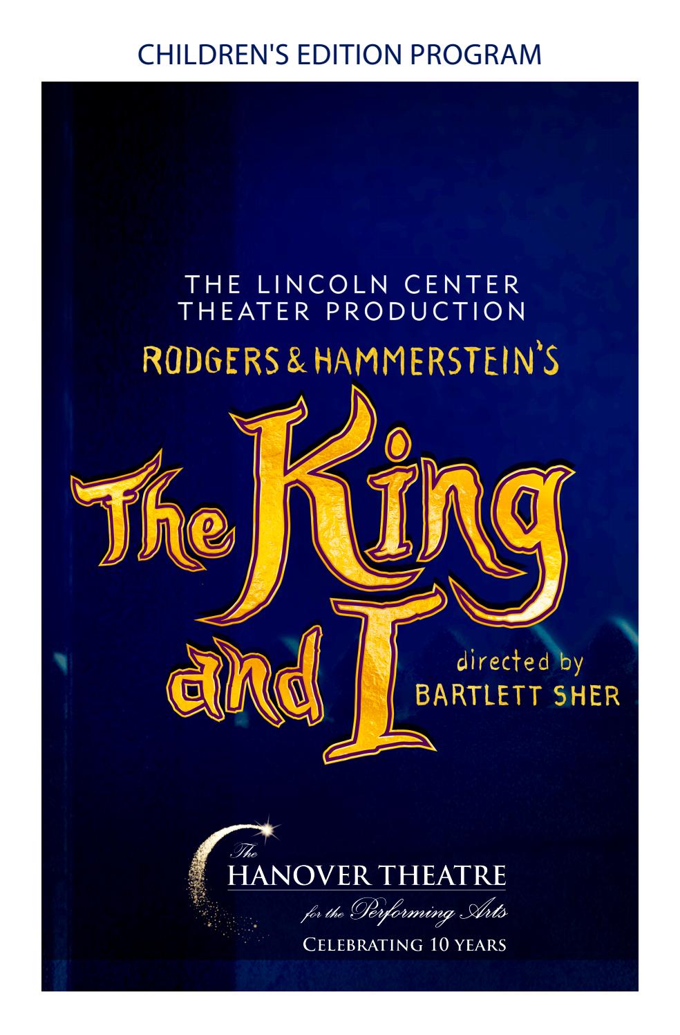 Children's edition program for The King and I by TheHanoverTheatre - Issuu