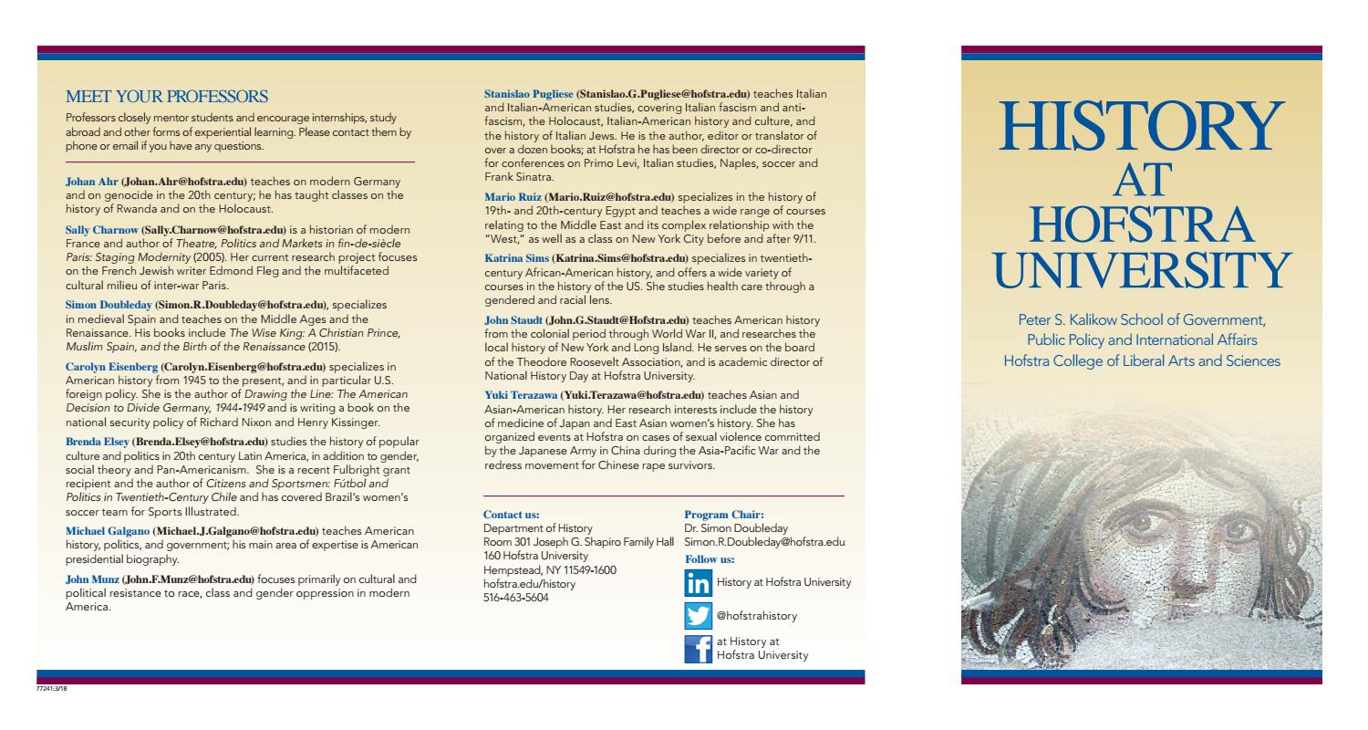 History at Hofstra University by Hofstra University - Issuu