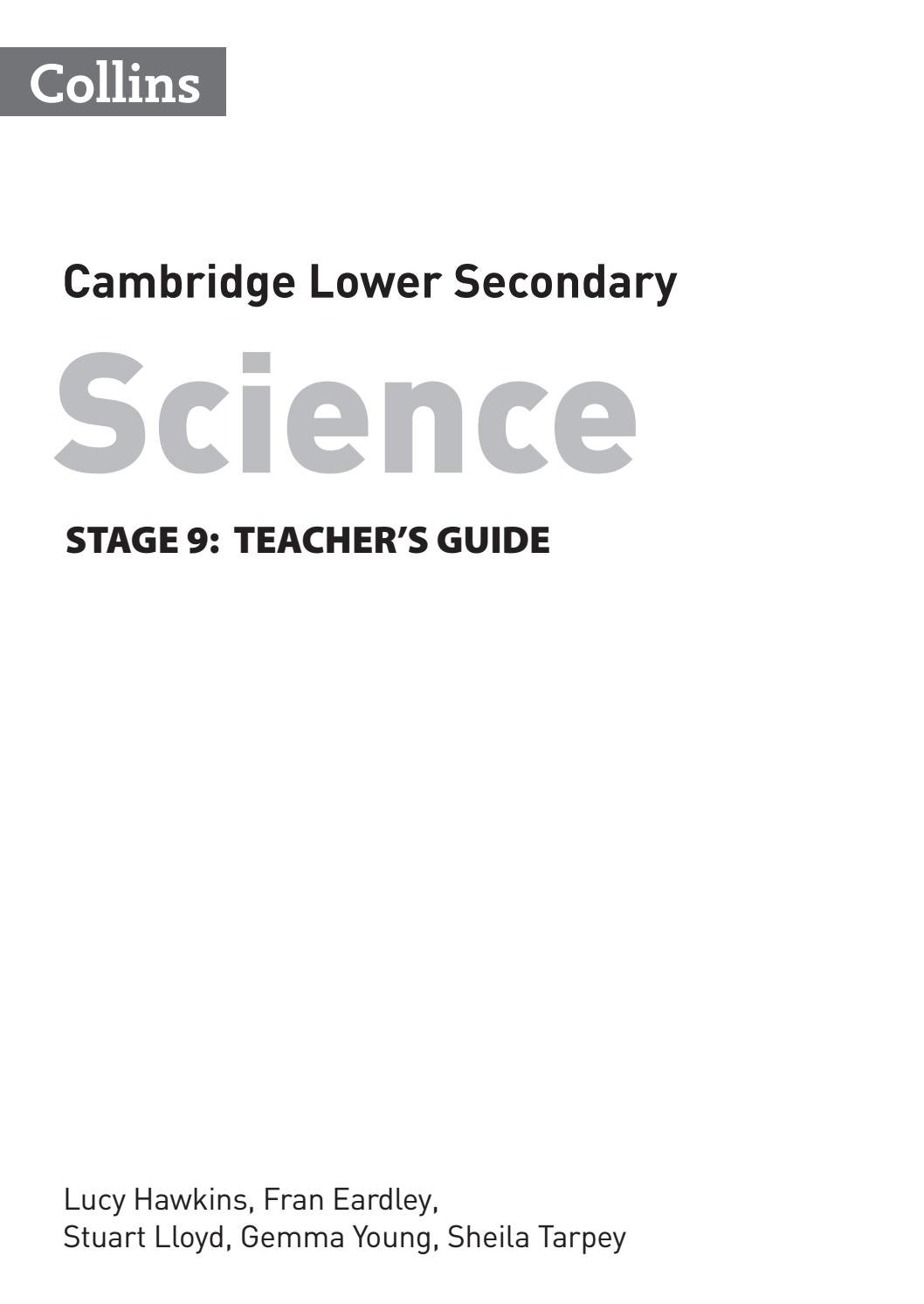 Preview Cambridge Lower Secondary Science Teacher Guide 9 By Collins