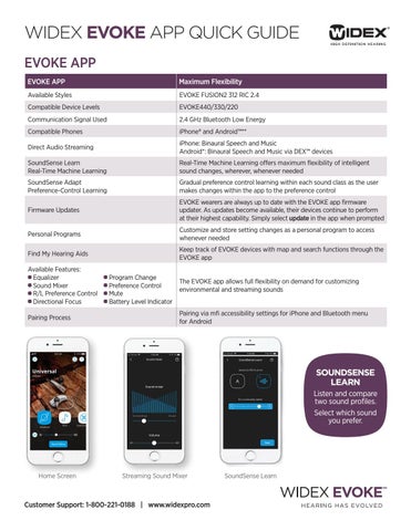 DRM291_EVOKE App Guide_0418 by Widex USA - Issuu