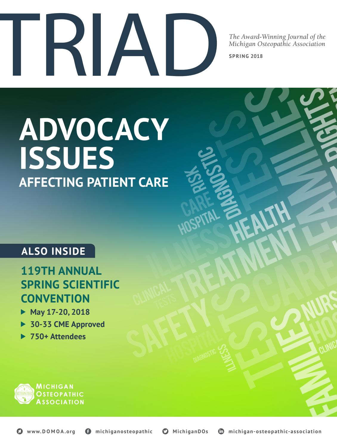 TRIAD Online Spring 2018 by Michigan Osteopathic Association - Issuu