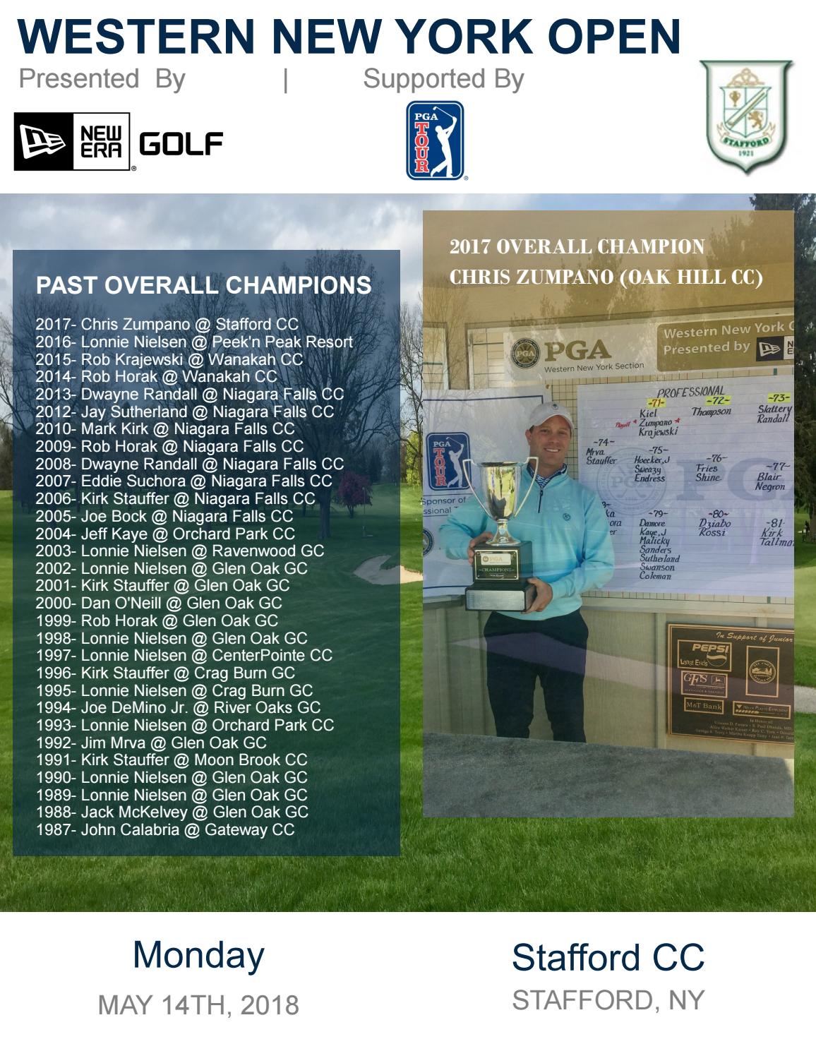 2018 WNY Open Championship Guide by Western New York Section, PGA - Issuu