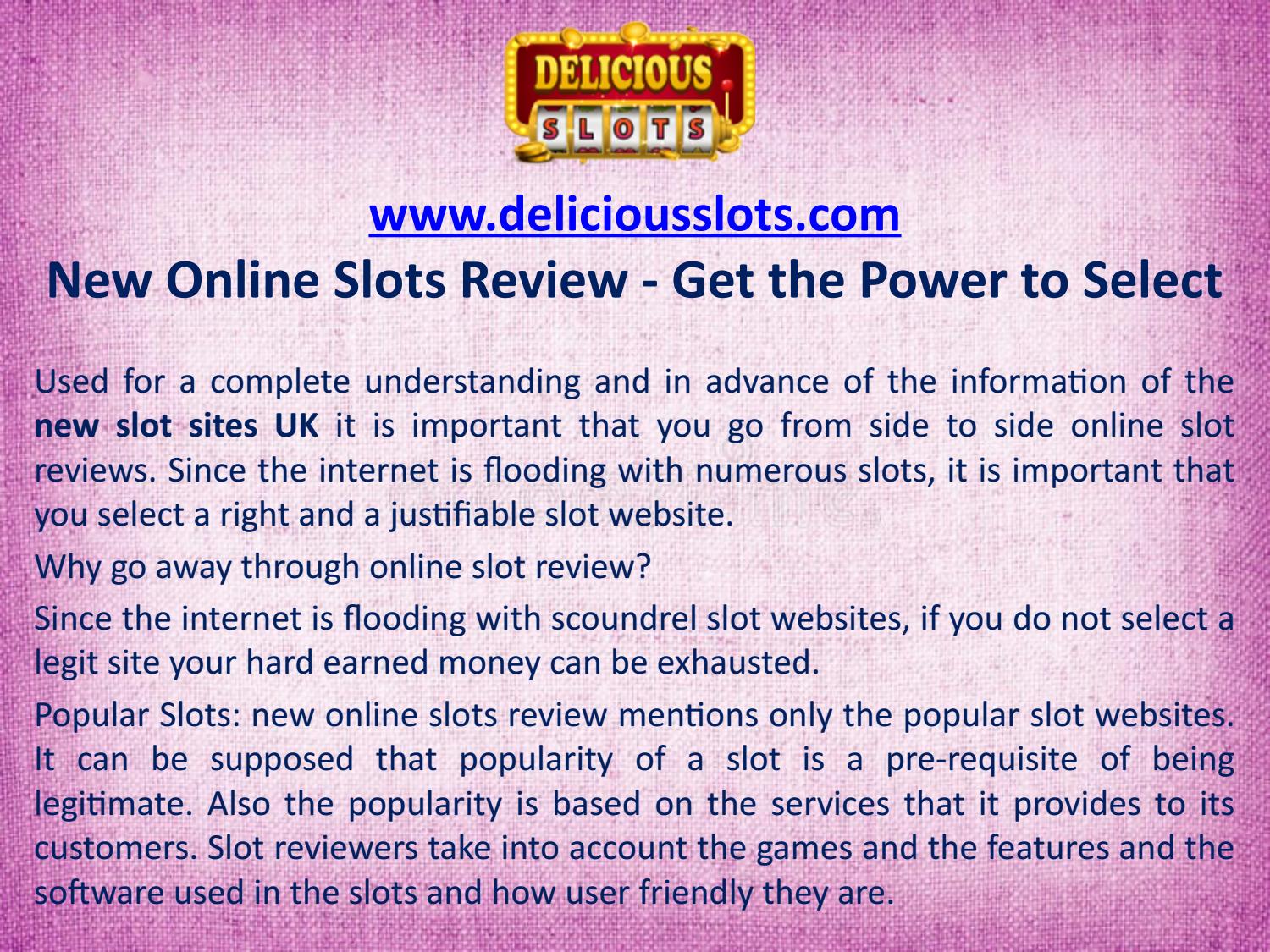 New Online Slots Review – Get the Power to Select by Summay Sanga - Issuu
