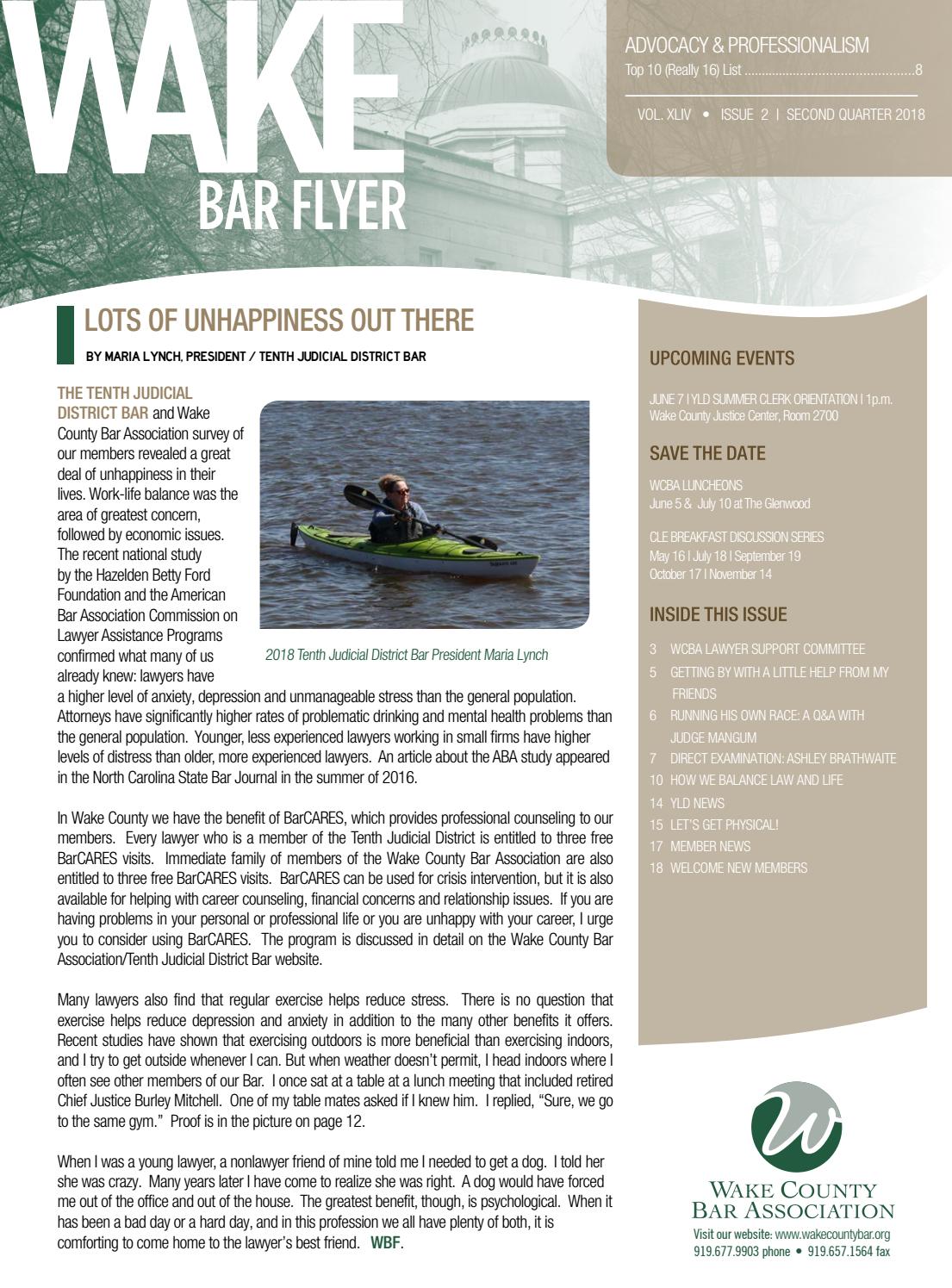 2018 Q2 Bar Flyer by Wake County Bar Association - Issuu
