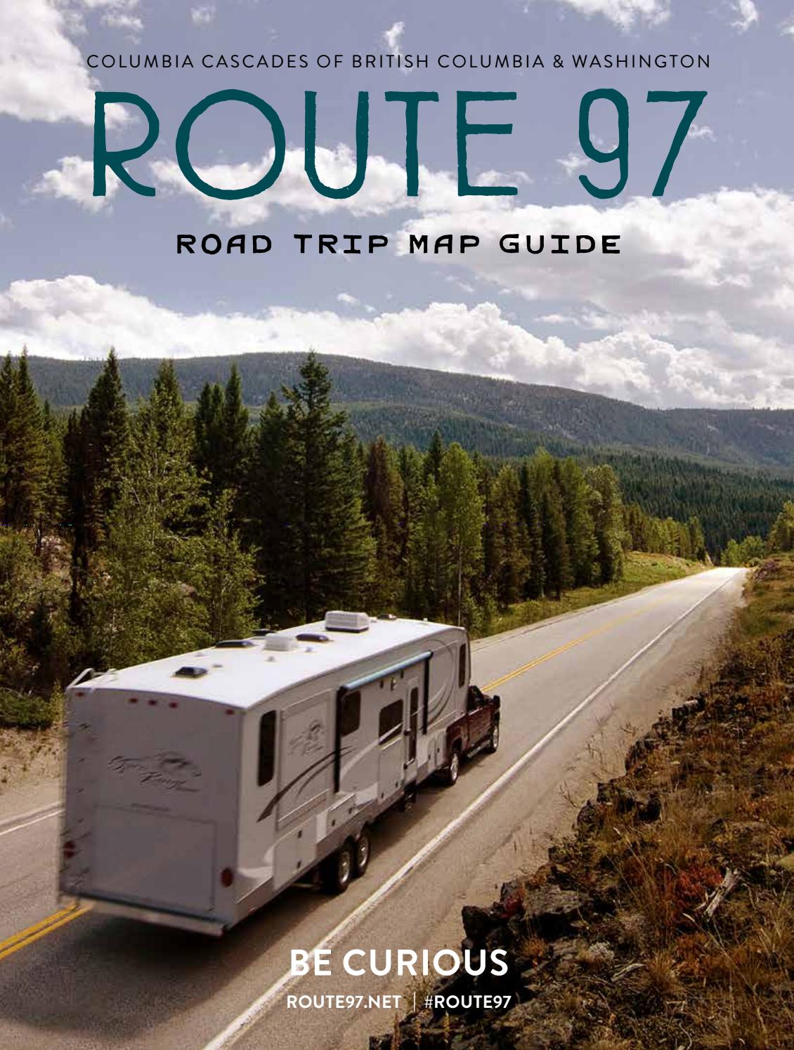 2018 Columbia Cascades Route 97 Road Trip Map Guide by Thompson ...