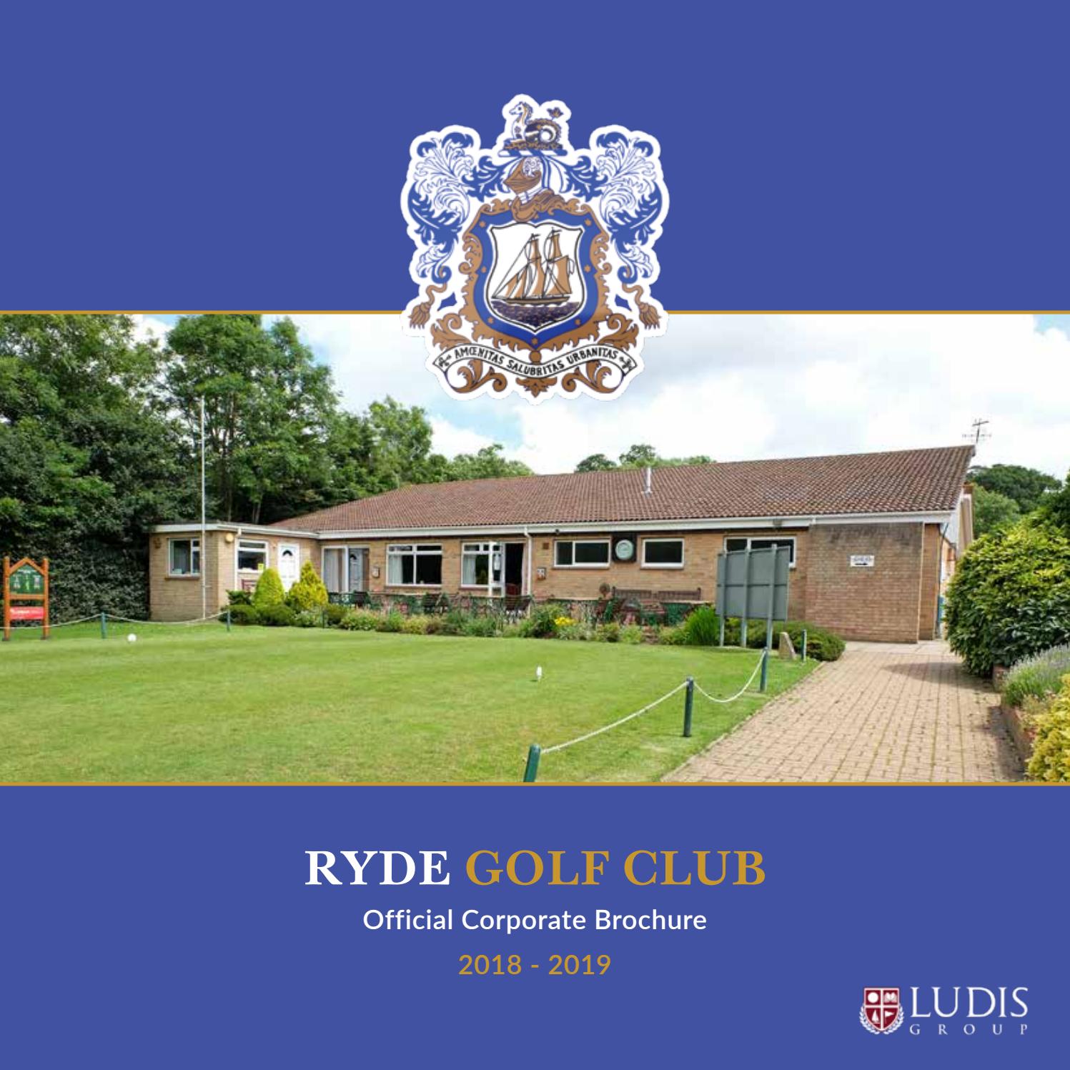 Ryde Golf Club Official Corporate Brochure 2018 - 2019 by Ludis - Issuu