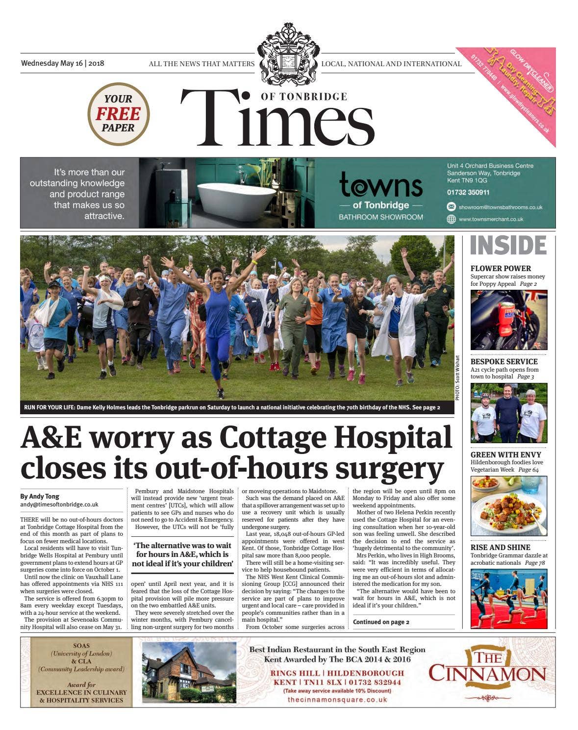 Times of Tonbridge 16th May 2018 by One Media - Issuu