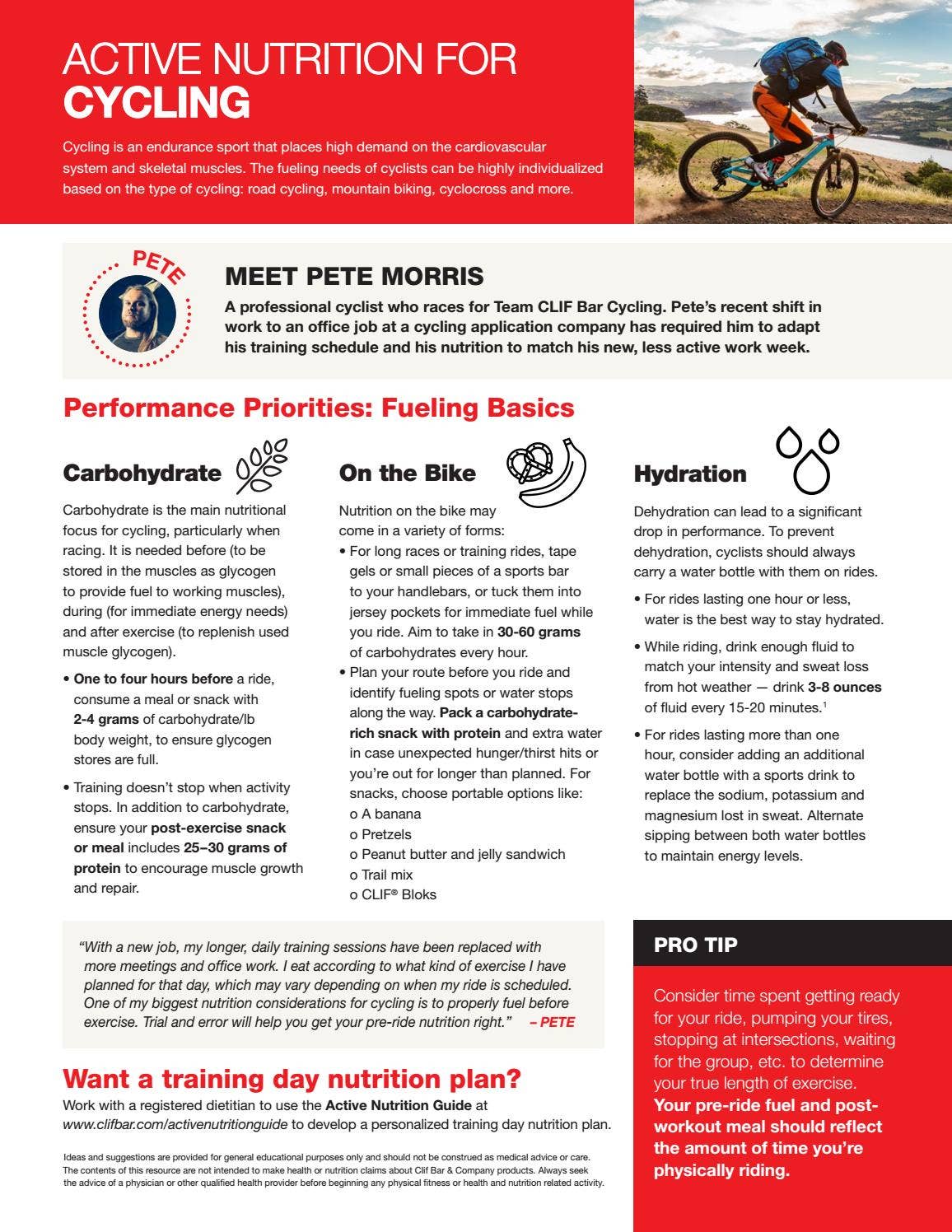 CLIF BAR: Active Nutrition for Cycling 1 by Clif Bar & Company - Issuu