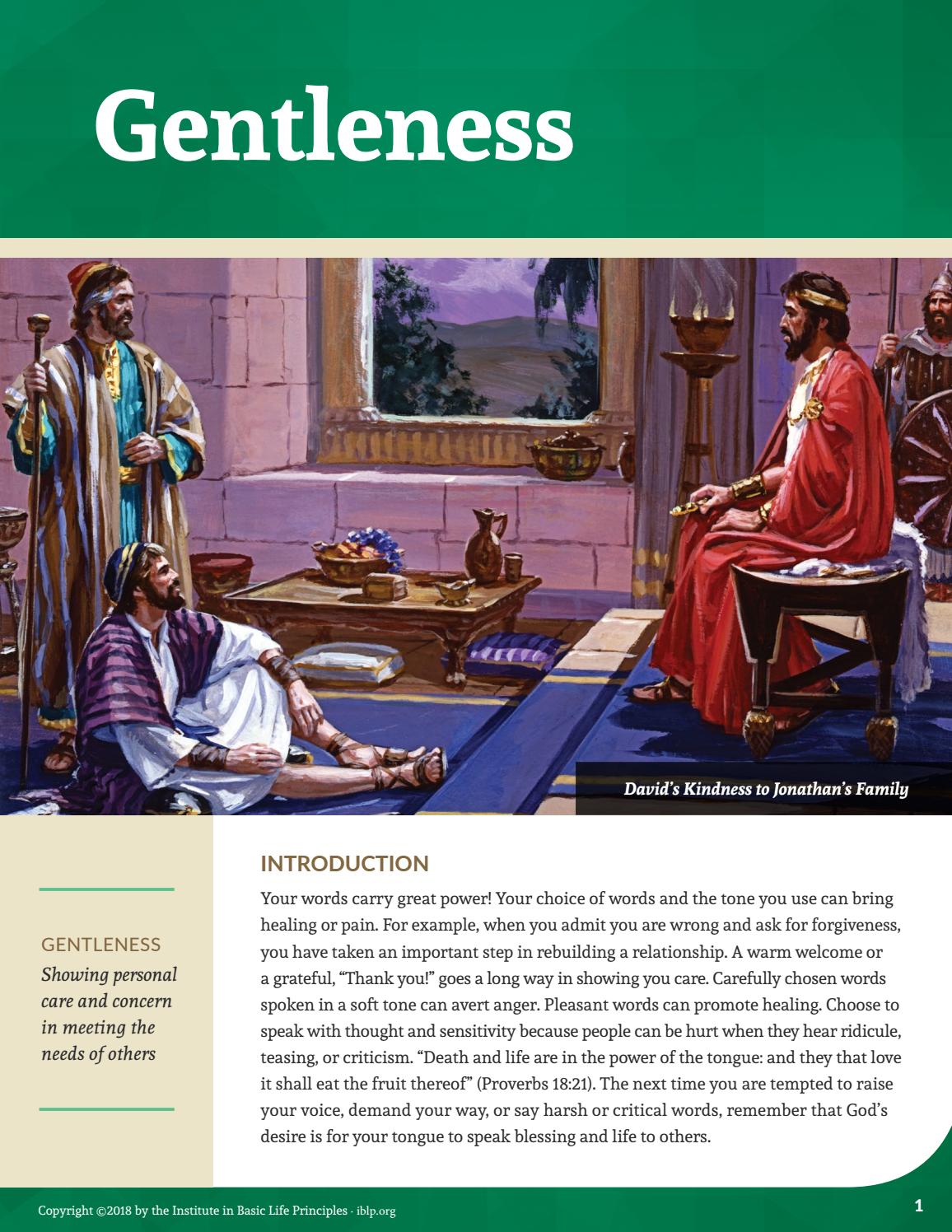 Gentleness for online by Institute in Basic Life Principles - Issuu