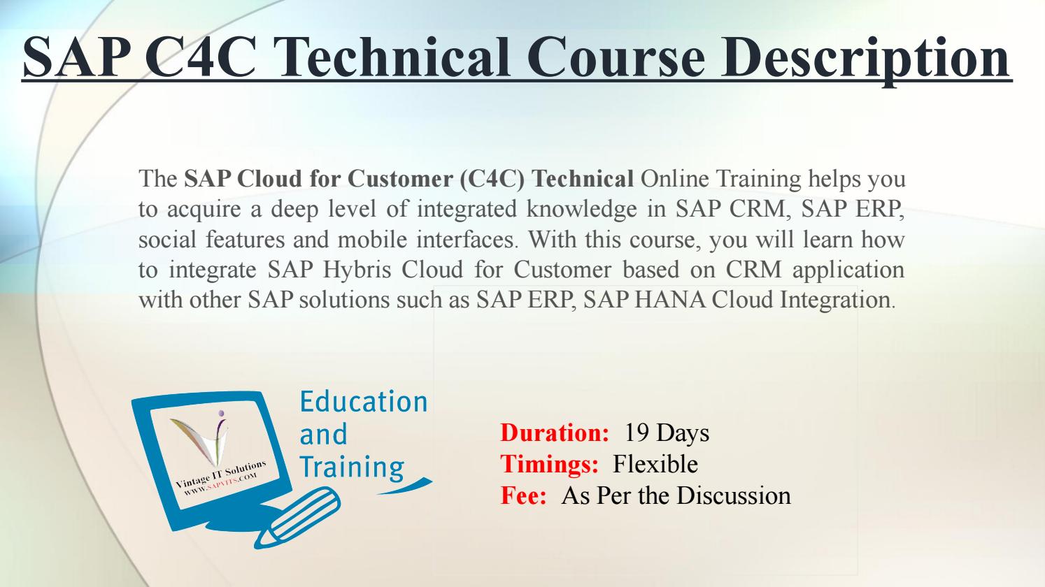 SAP C4C Overview PPT by shruti.allentics - Issuu