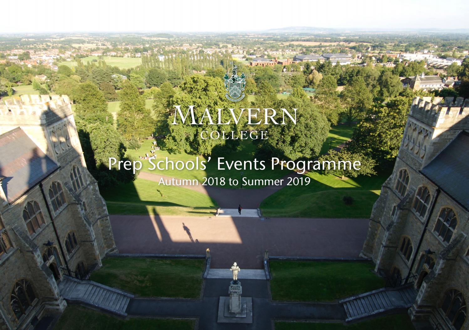 Prep school events booklet 2018 by Malvern College - Issuu