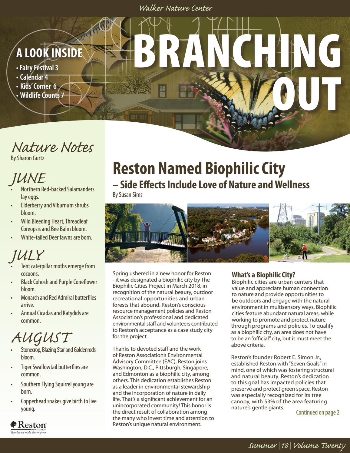 Branching Out Summer 2018 by Reston Association - Issuu