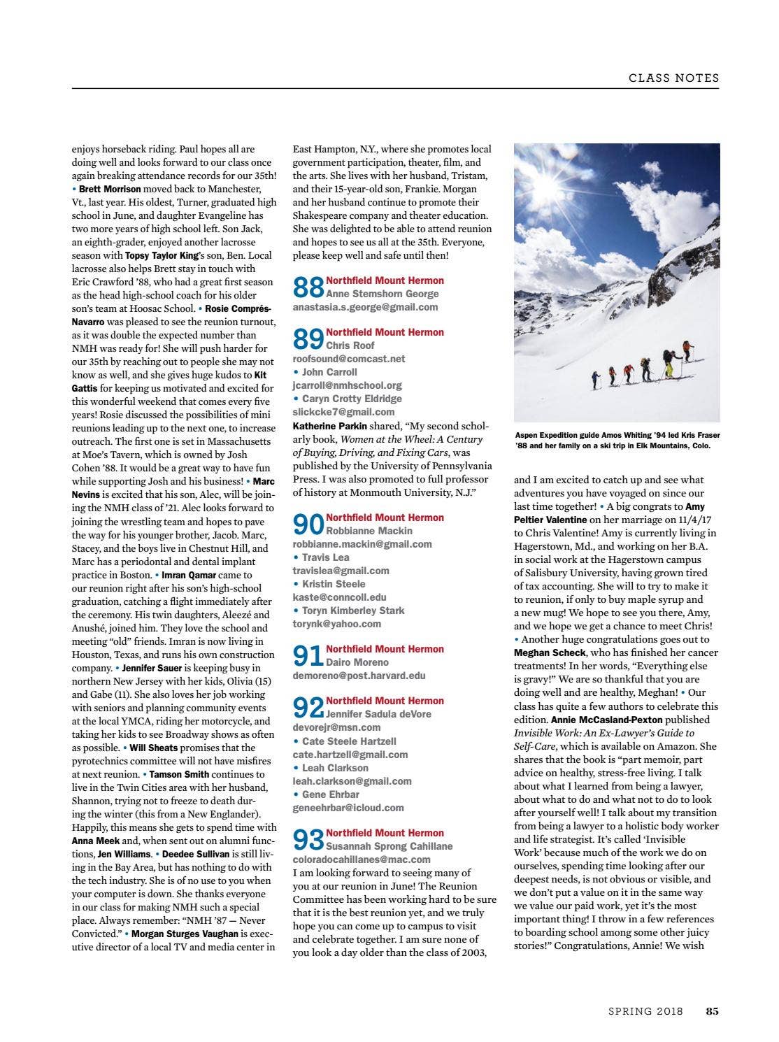 NMH Magazine 2018 Spring by Northfield Mount Hermon - Issuu
