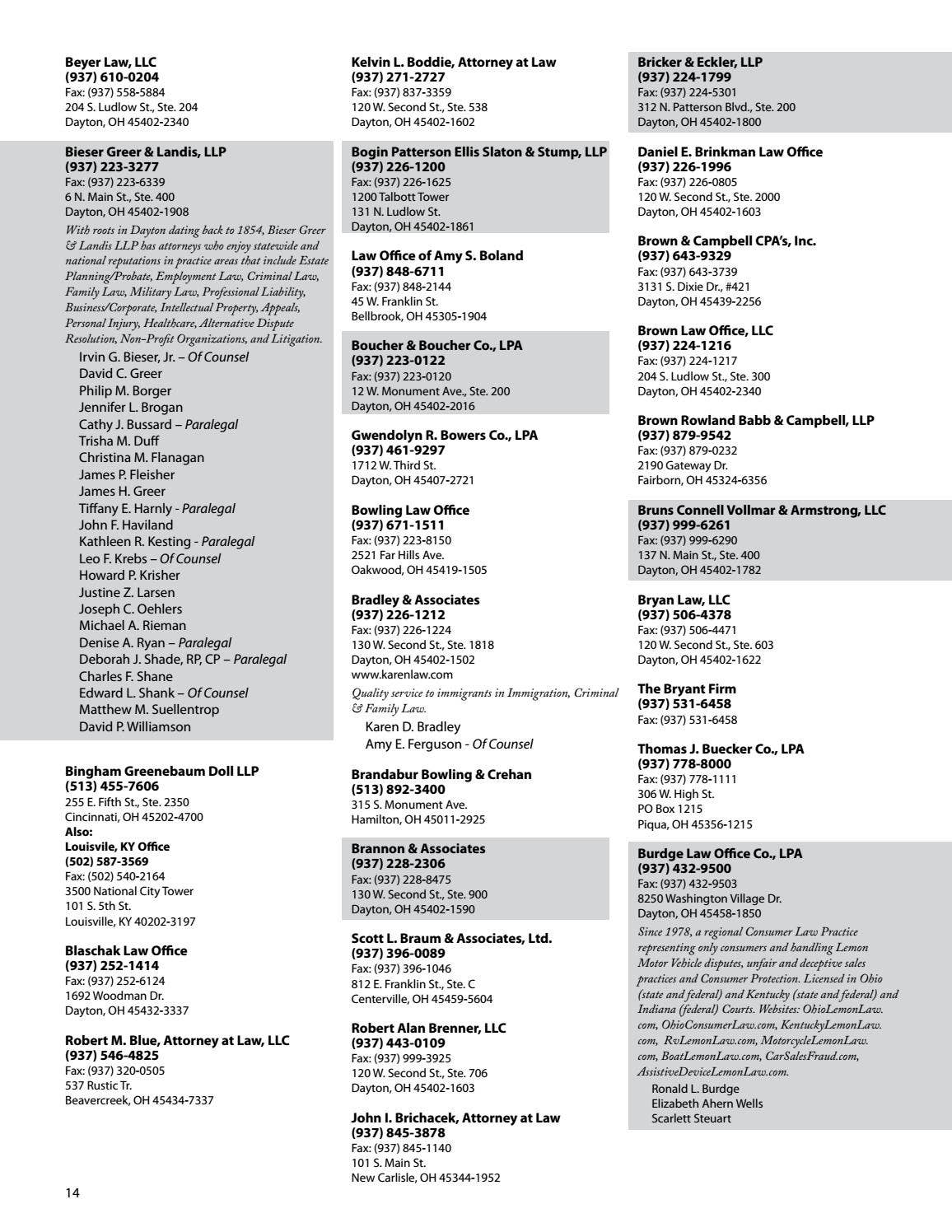 2017 Pictorial Legal Directory by Dayton Bar Association - Issuu