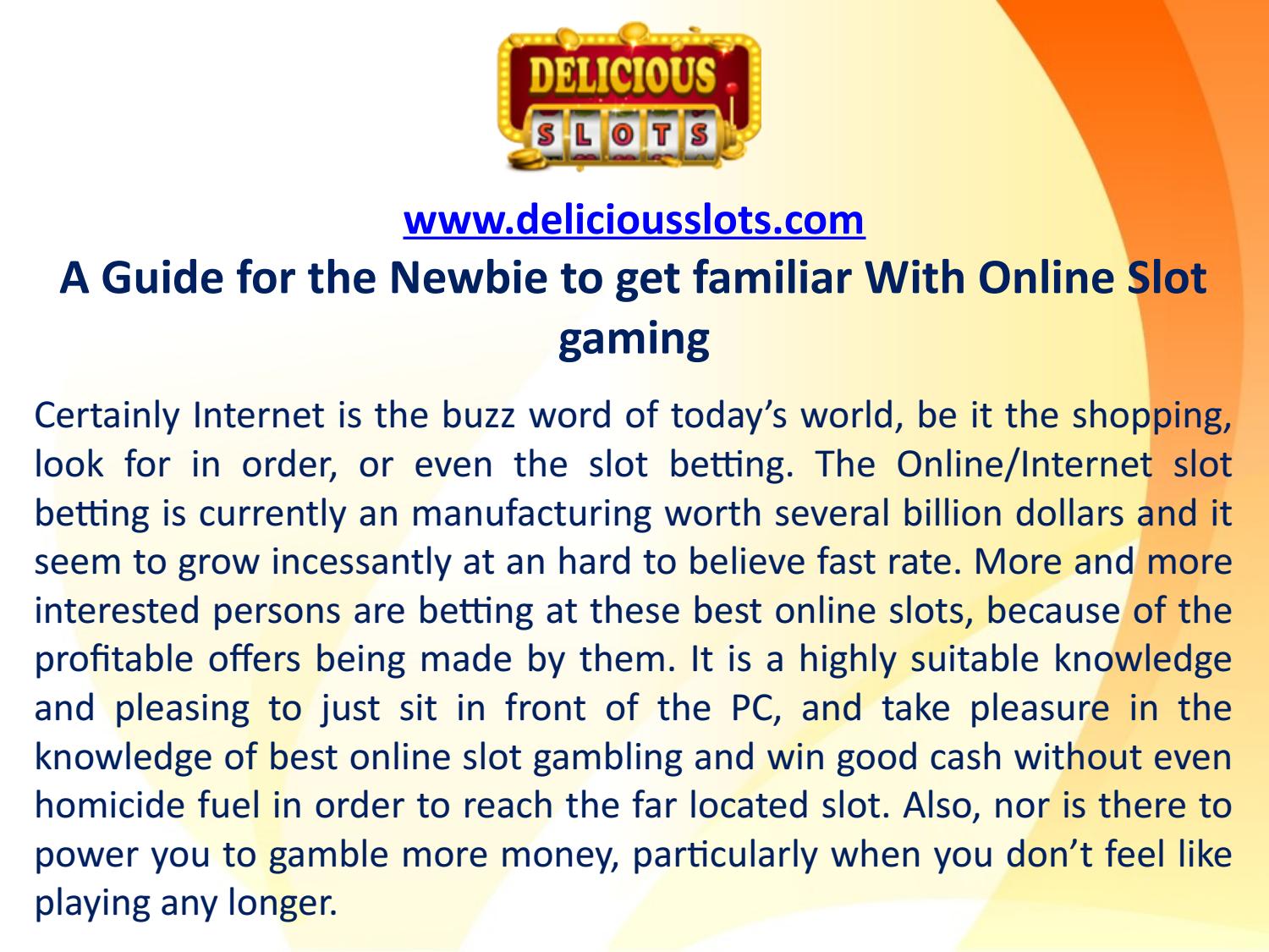 A Guide for the Newbie to get familiar With Online Slot gaming by ...