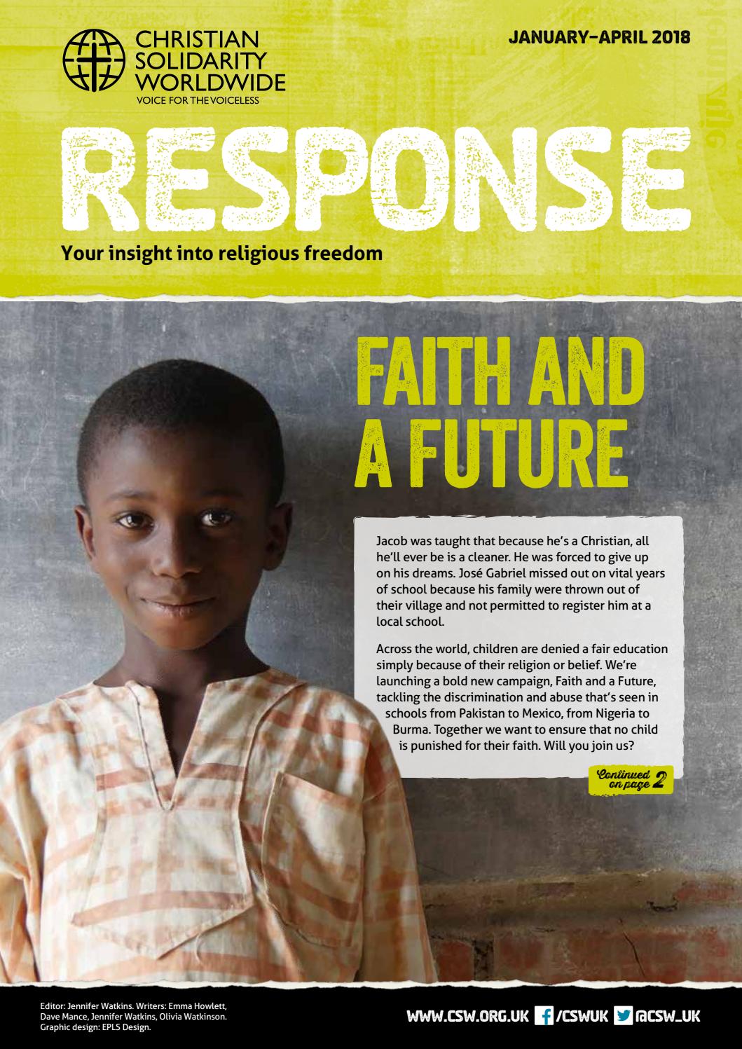 Response Magazine - January - April 2018 by CSW UK - Issuu