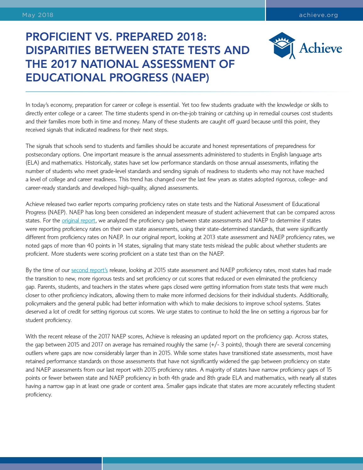 Proficient vs. Prepared 2018 by NextGenScience - Issuu
