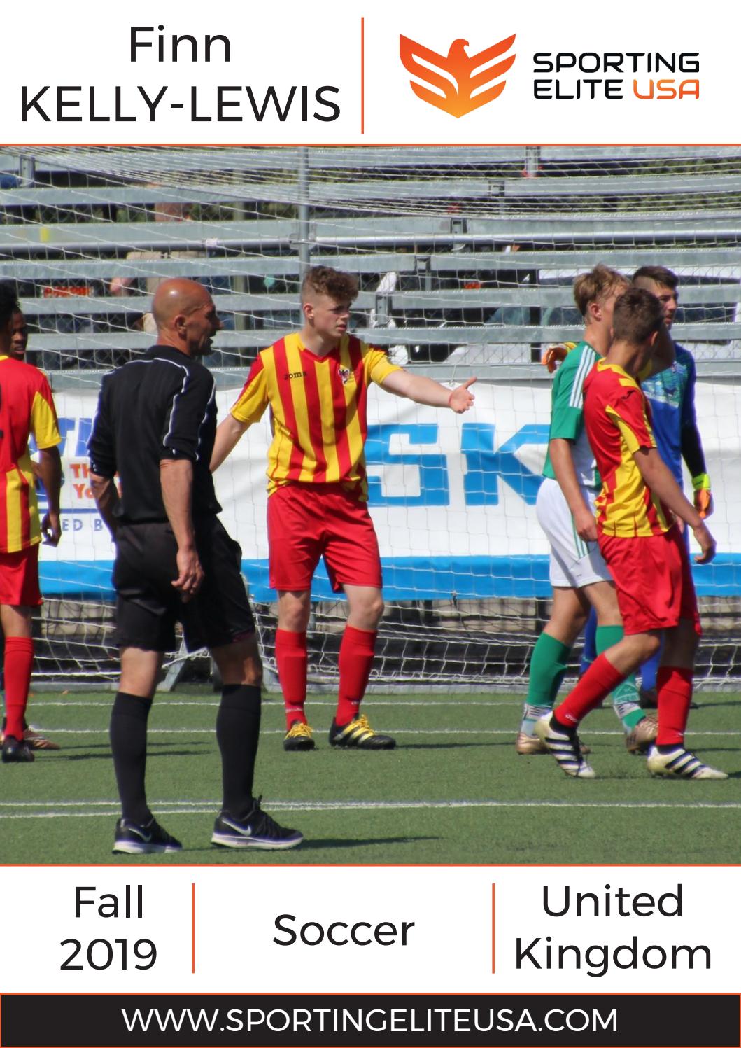 Finn Kelly Sporting CV by Sporting Elite USA - Issuu