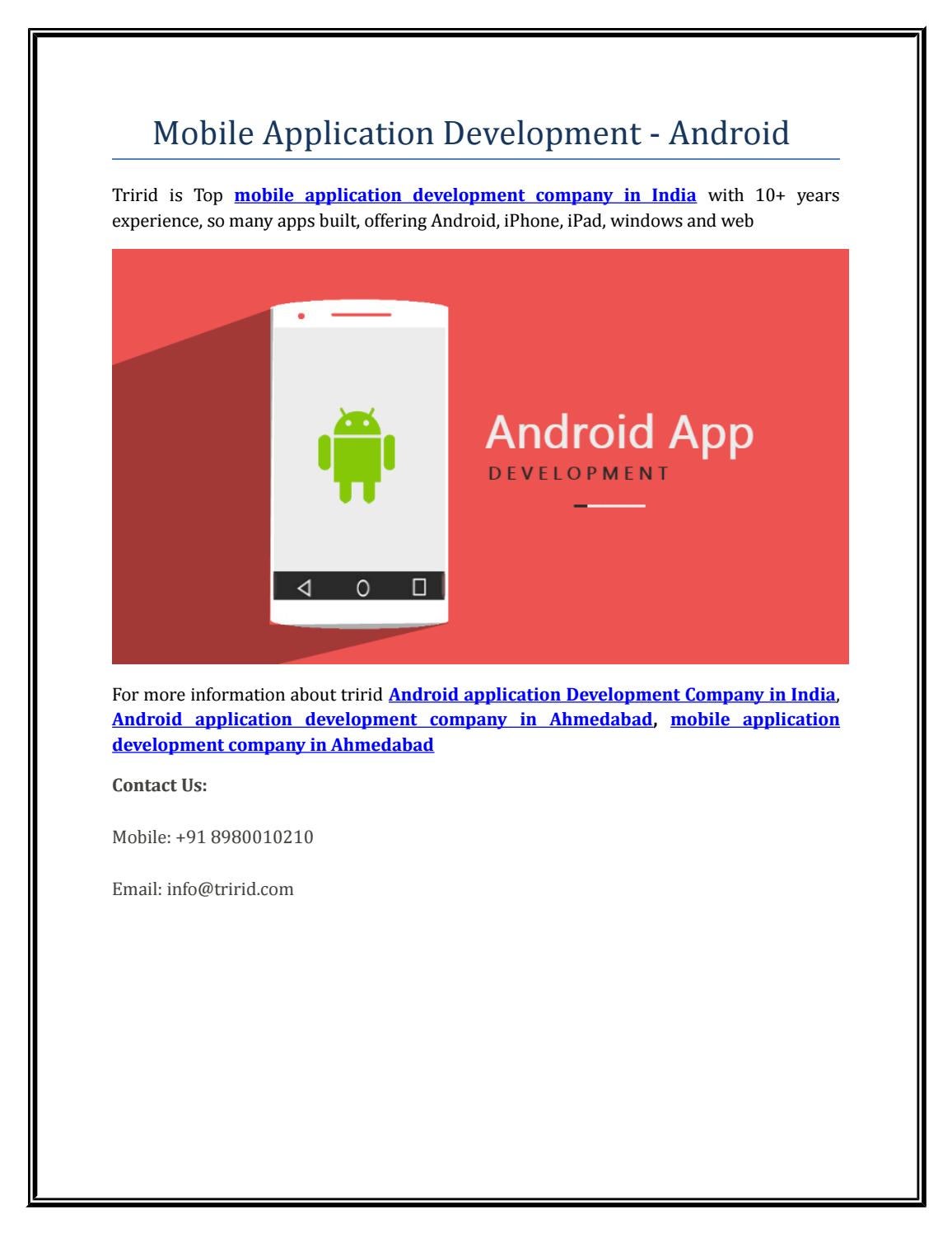 Mobile application development android by Rosario Riley - Issuu